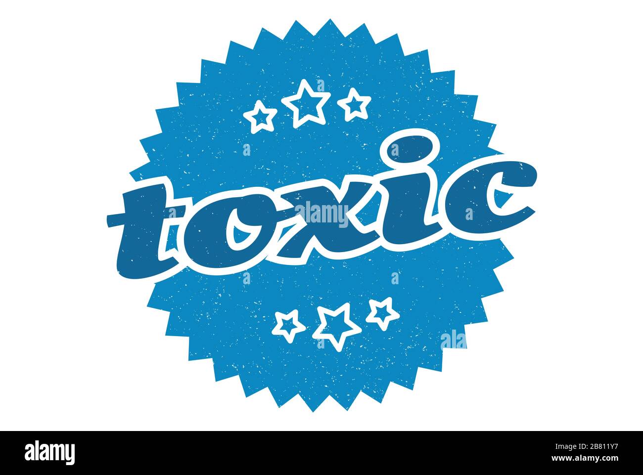 toxic sign. toxic round vintage retro label. toxic Stock Vector Image ...