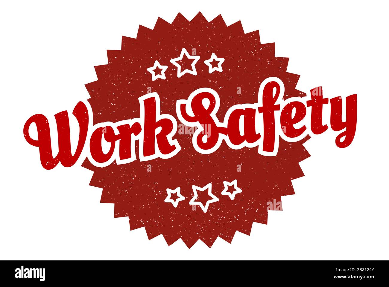 work safety sign. work safety round vintage retro label. work safety ...