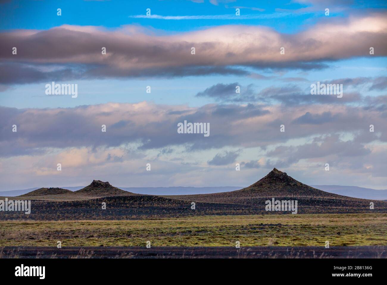 vulcanic landscape with vulcanos and craters in the northern Ihighland ...