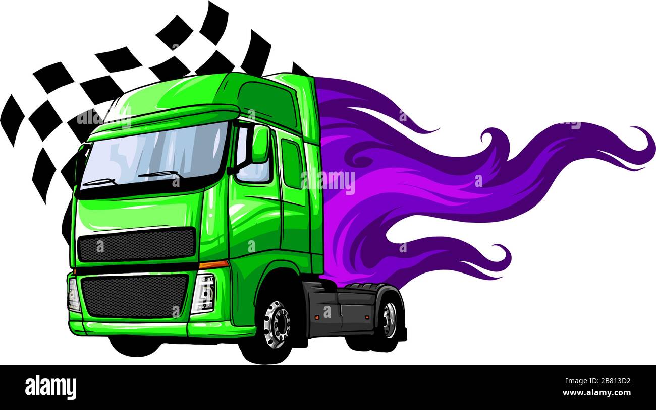 Truck front view Stock Vector Images - Alamy