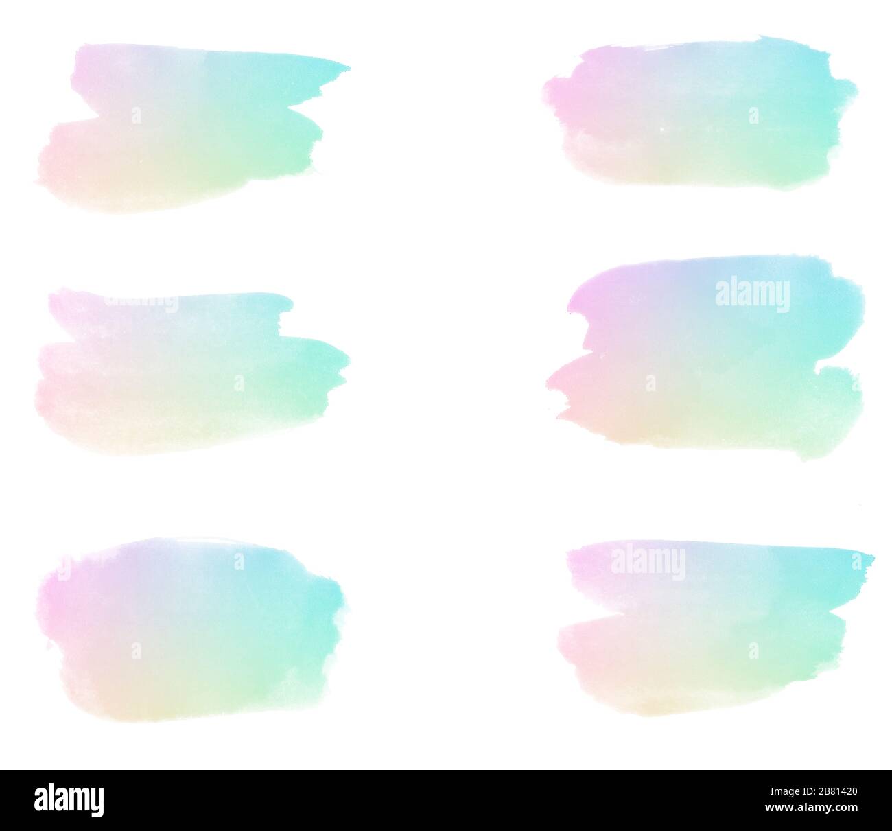 Beautiful set of colorful brushes Stock Photo - Alamy