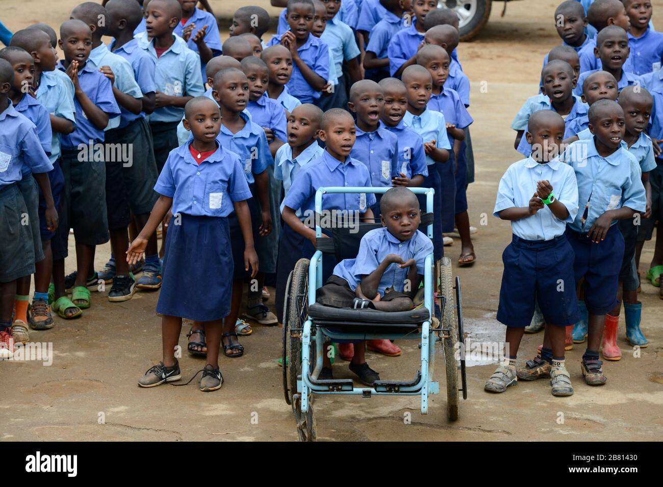 RWANDA, Musanze, Ruhengeri, village Janja, school for disabled children ...