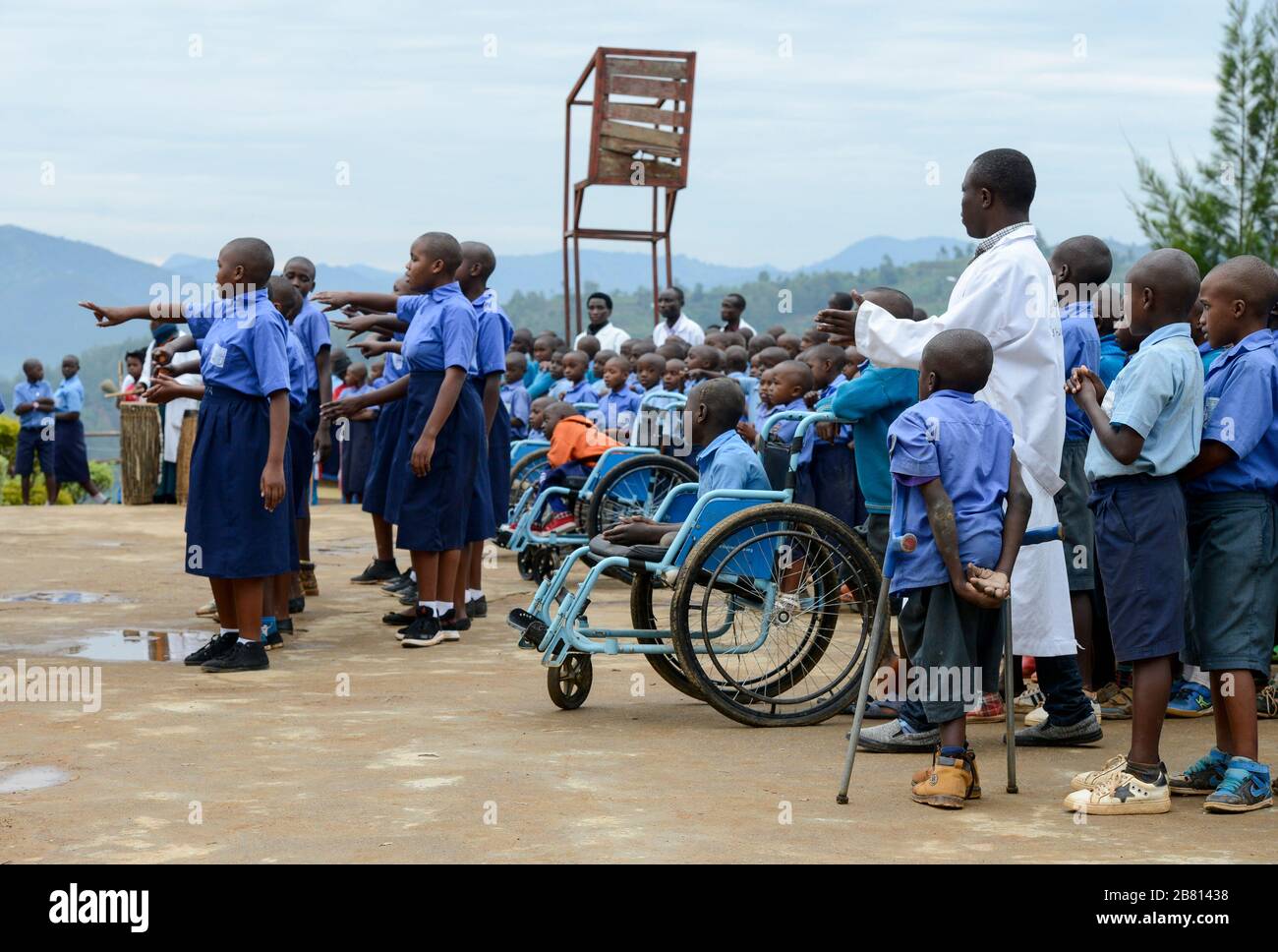 RWANDA, Musanze, Ruhengeri, village Janja, school for disabled children ...