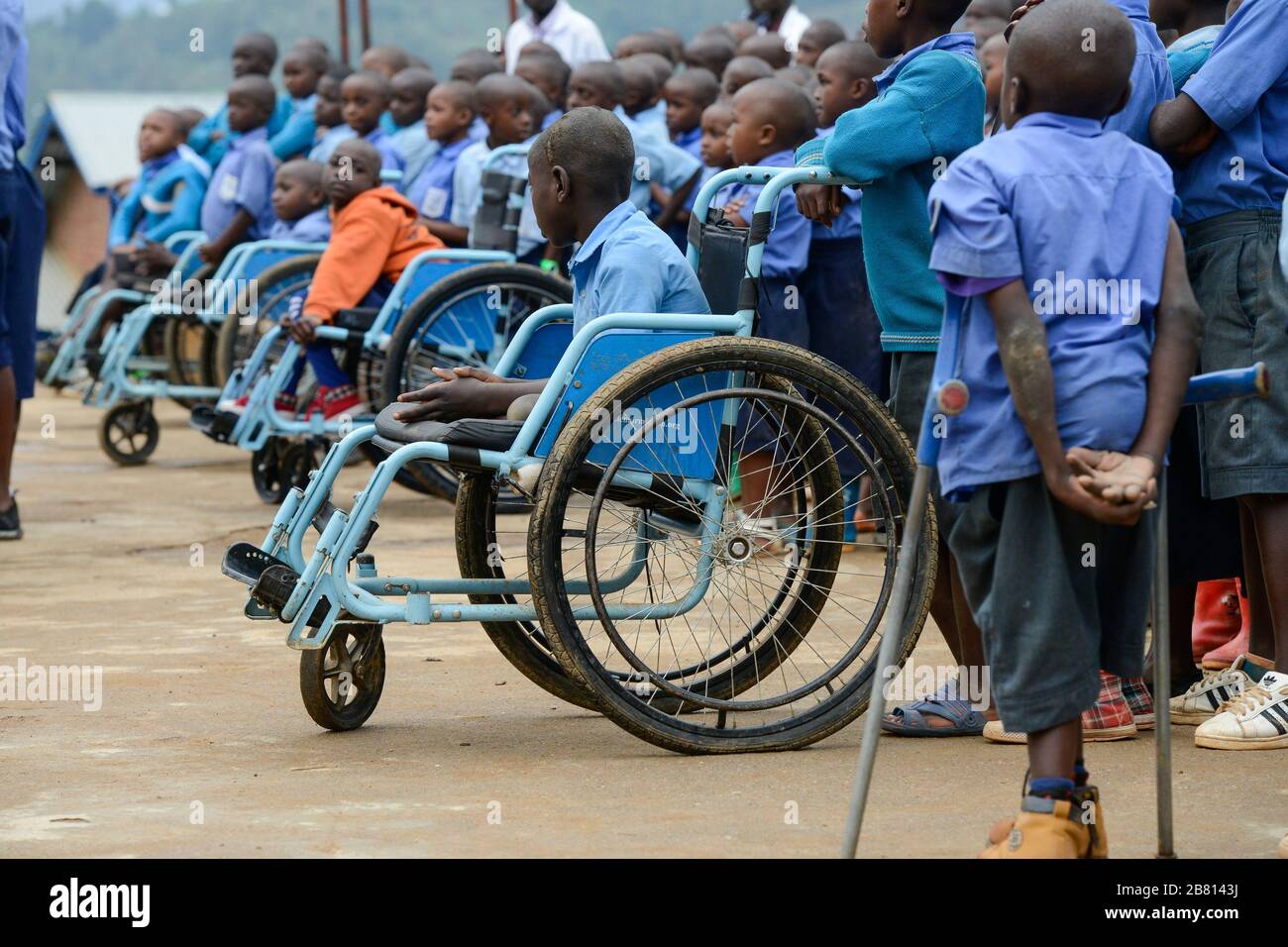 RWANDA, Musanze, Ruhengeri, village Janja, school for disabled children ...