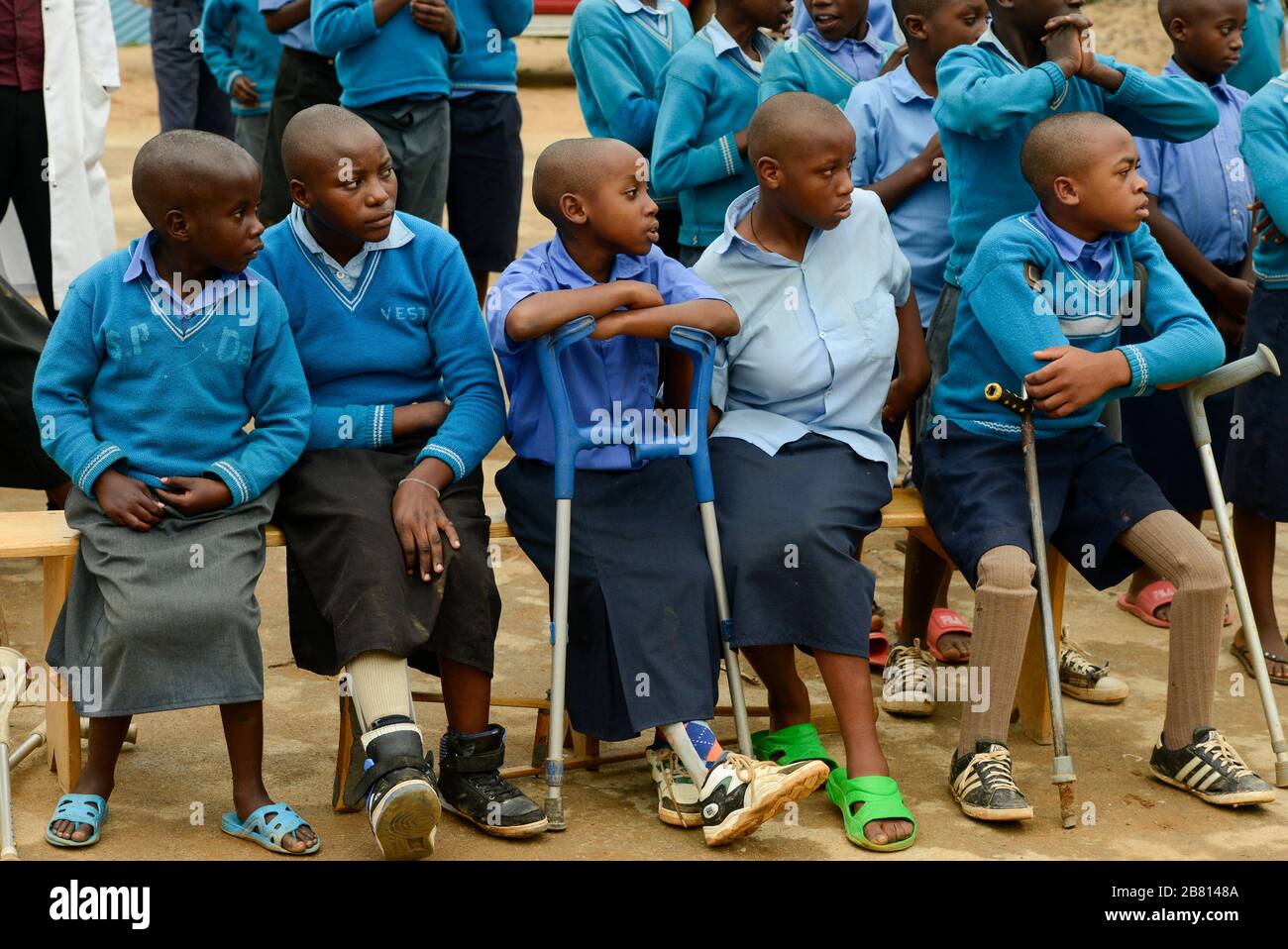 RWANDA, Musanze, Ruhengeri, village Janja, school for disabled children ...
