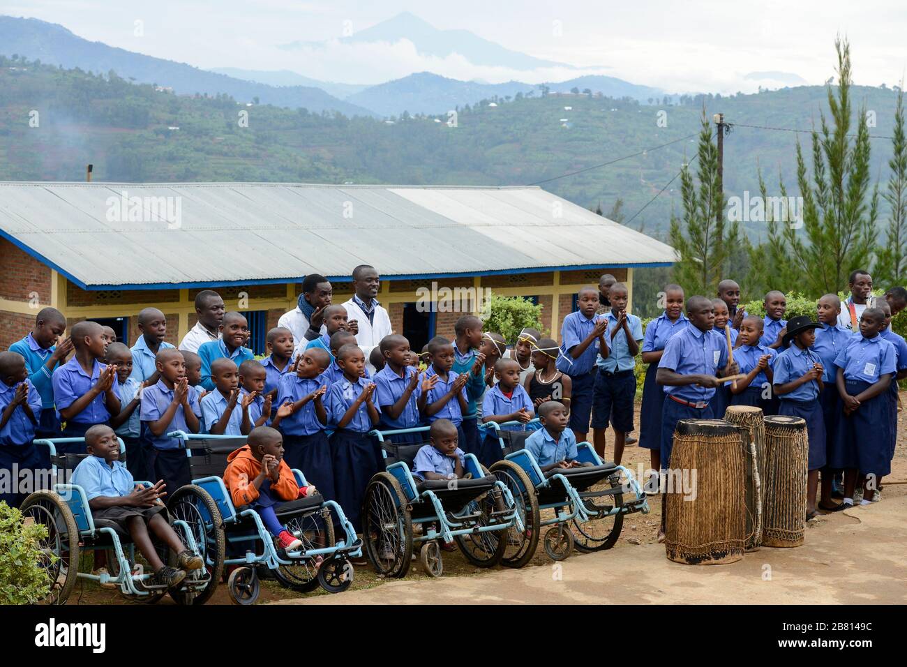 RWANDA, Musanze, Ruhengeri, village Janja, school for disabled children ...