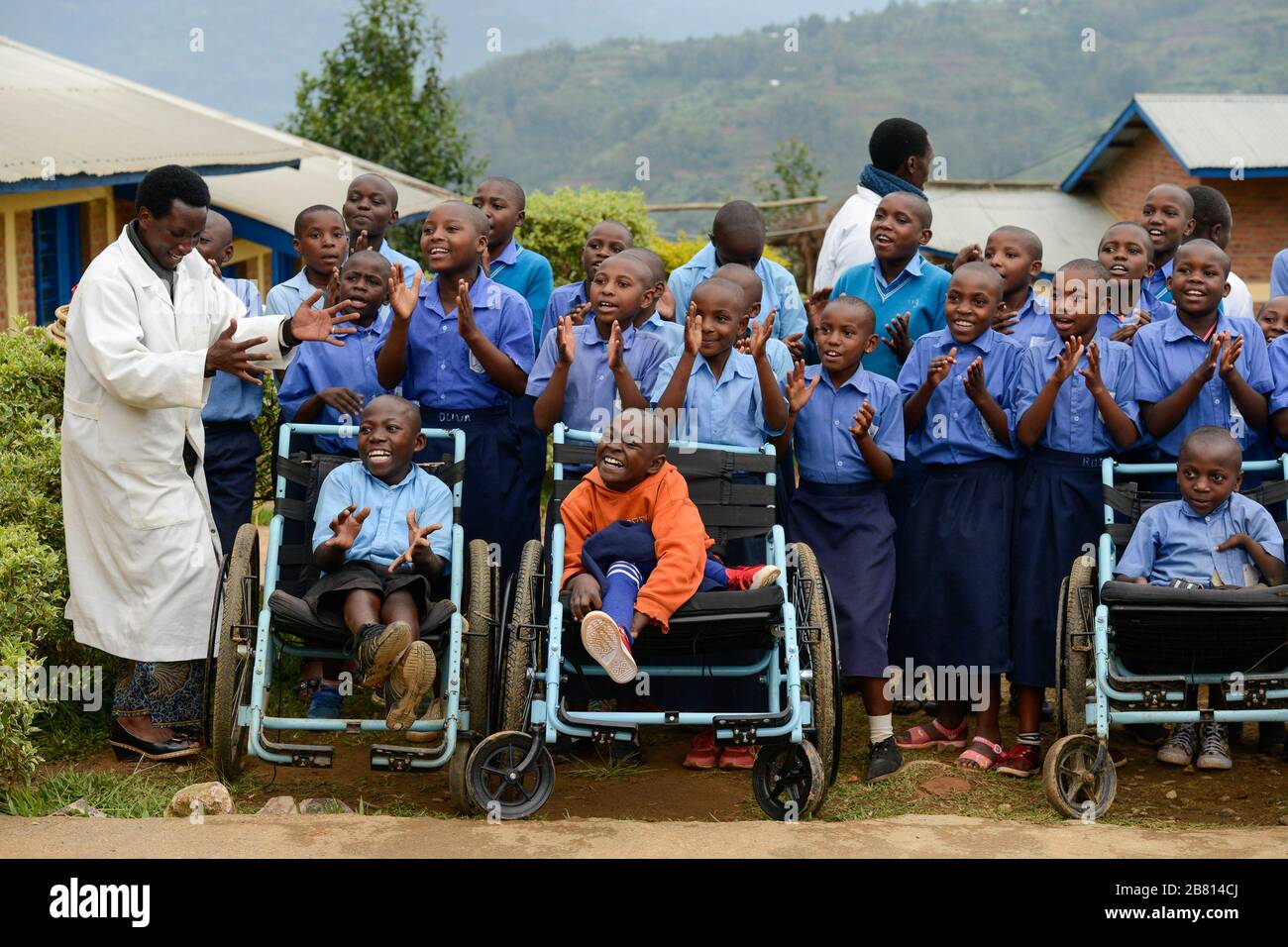RWANDA, Musanze, Ruhengeri, village Janja, school for disabled children ...