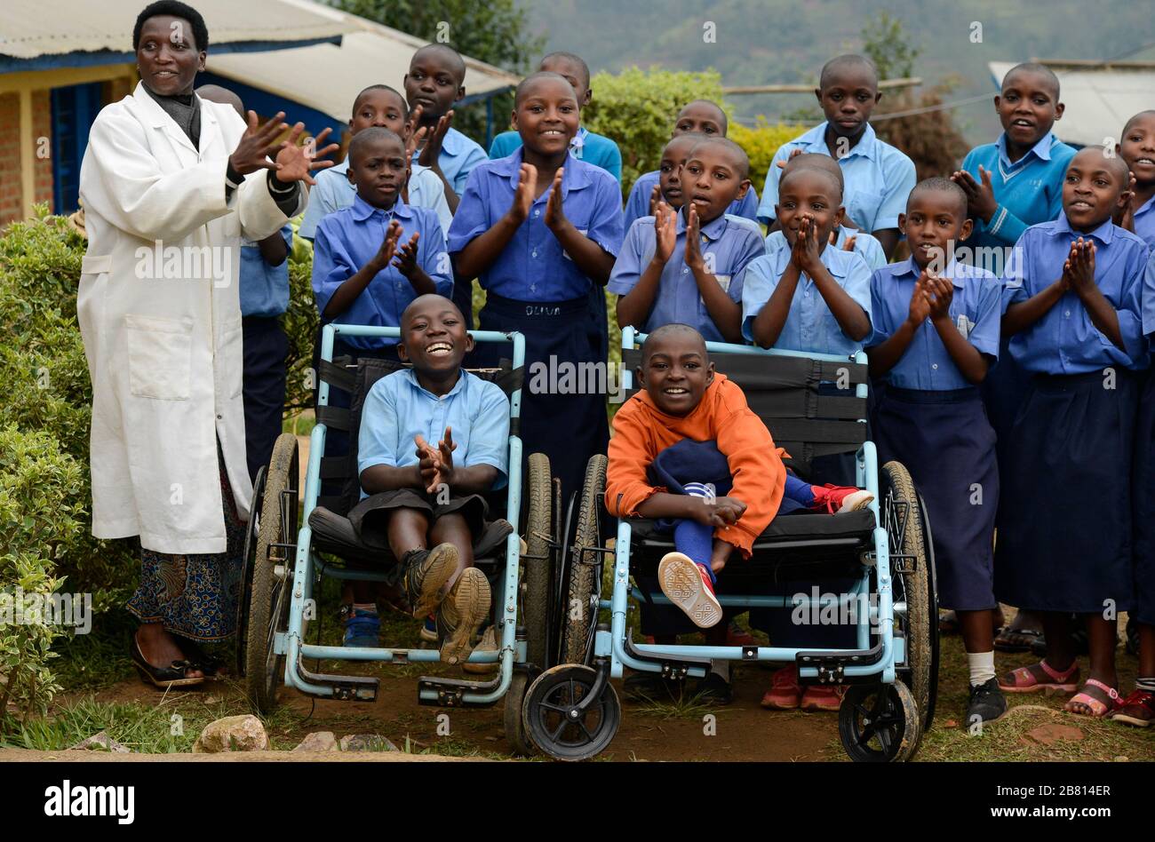 RWANDA, Musanze, Ruhengeri, village Janja, school for disabled children ...