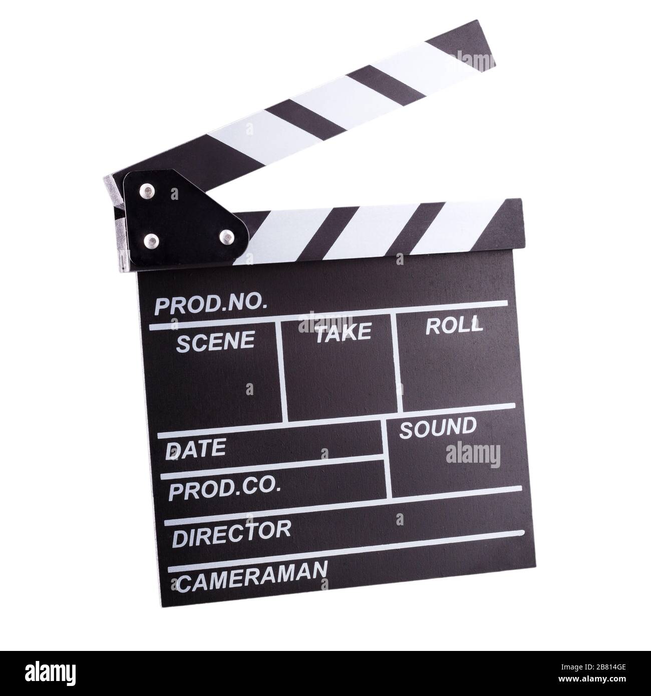 Film clapper board isolated on white background with clipping path ...