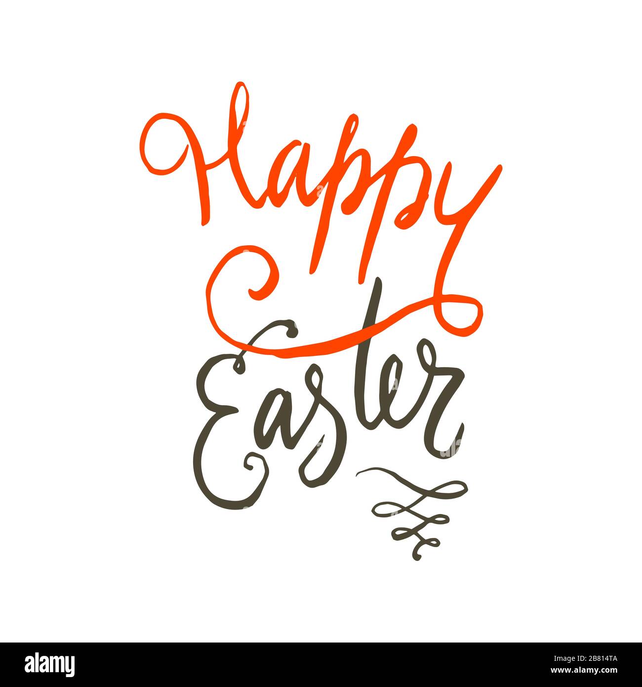 Happy Easter Handwritten wishes. Isolated vector lettering design for ...