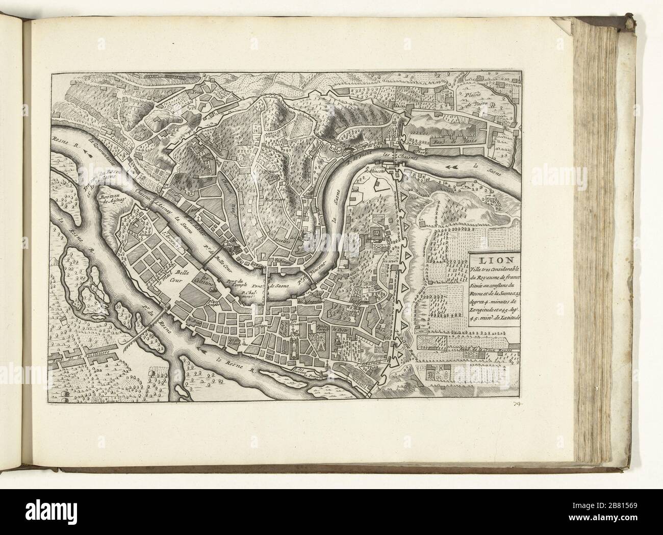 Vintage map of lyon hi-res stock photography and images - Alamy