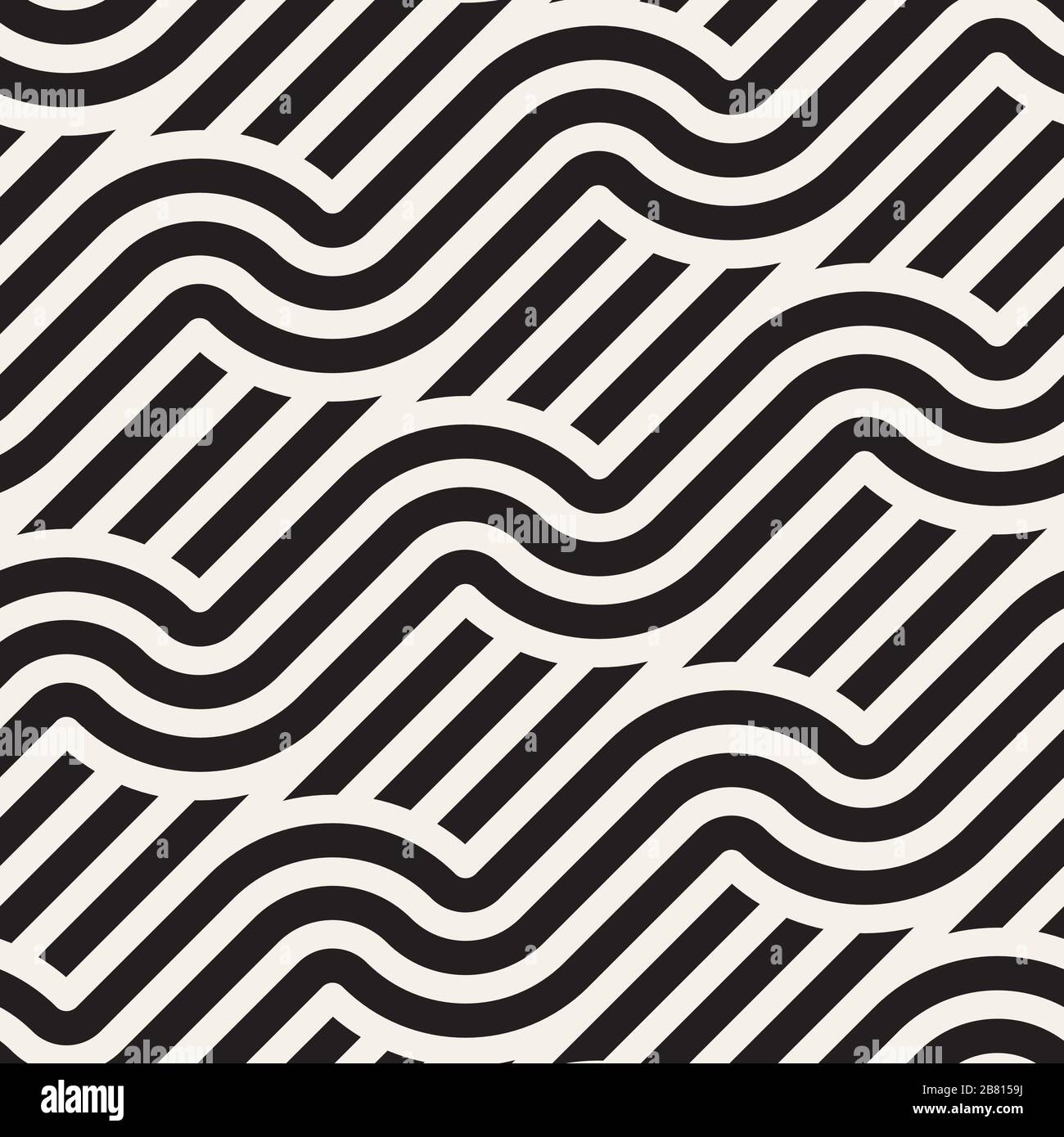 Vector seamless geometric pattern. Stylish abstract background. Repeating interweaving lines ...