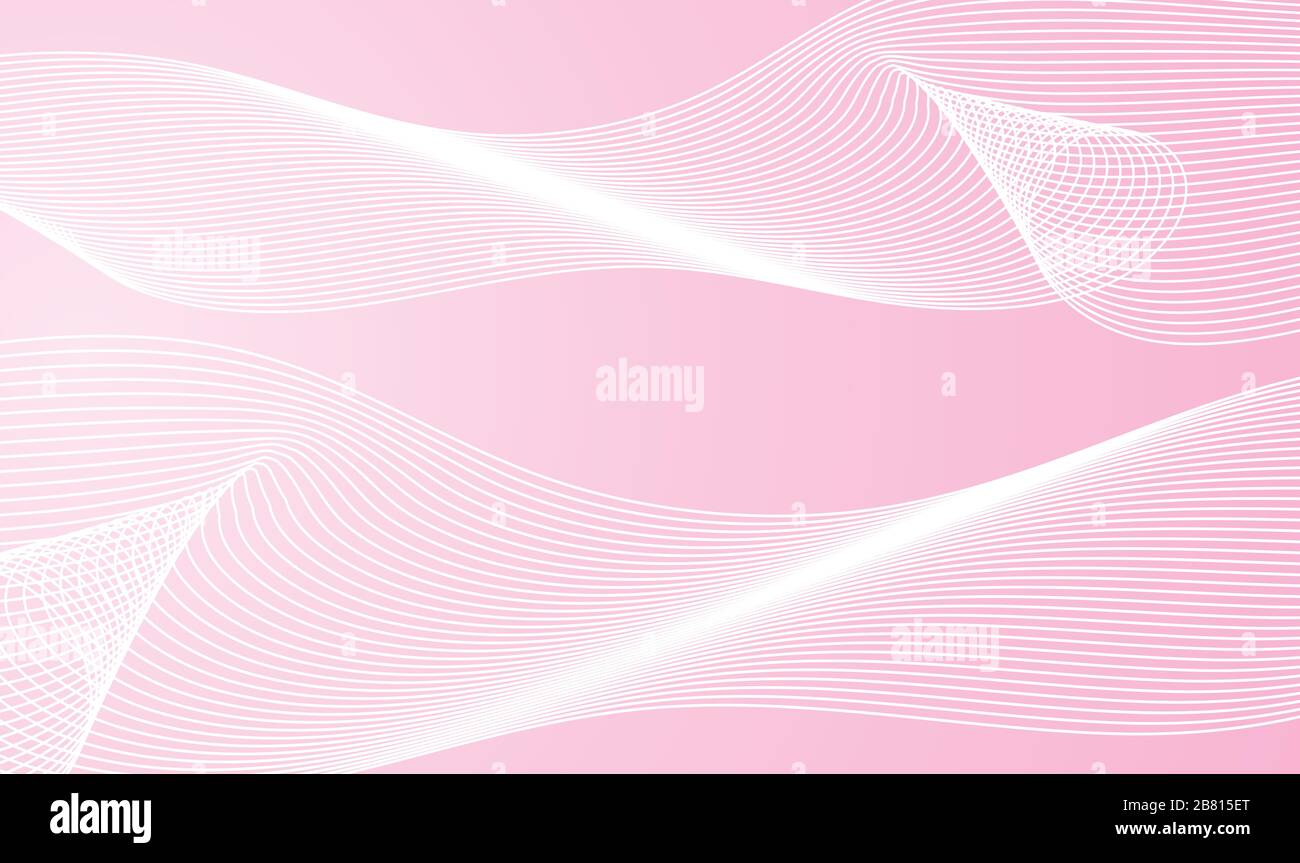 Pink background illustration of white wave print Stock Photo - Alamy