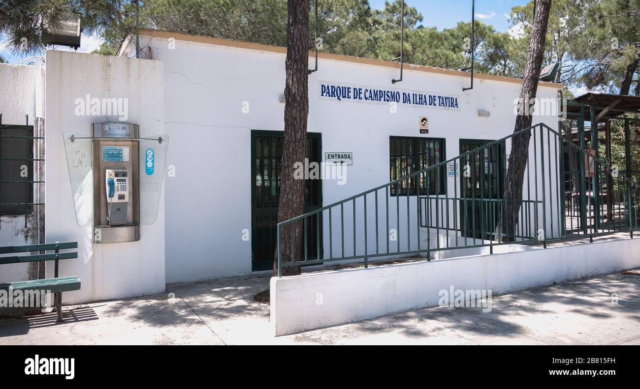 ilha de tavira, portugal - may 3, 2018: architectural detail of the ...