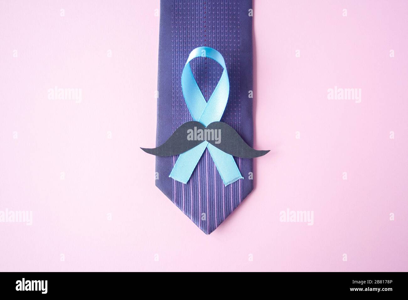 Prostate Cancer Awareness, light Blue Ribbon with mustache on blue men ...
