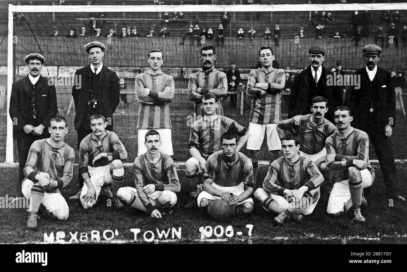 Mexborough Town football 1906 - 07 Stock Photo - Alamy