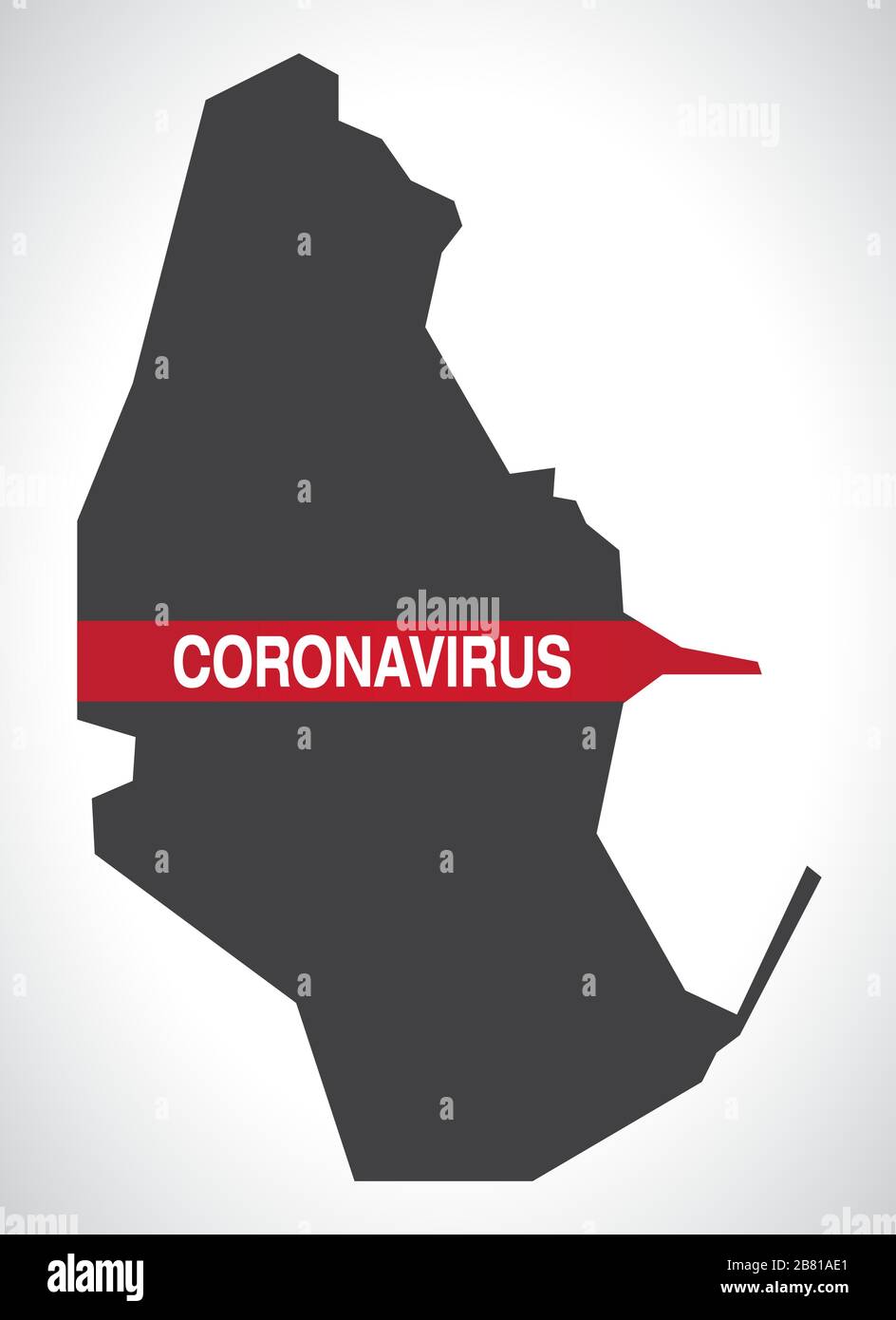 Melilla City SPAIN region map with Coronavirus warning illustration ...