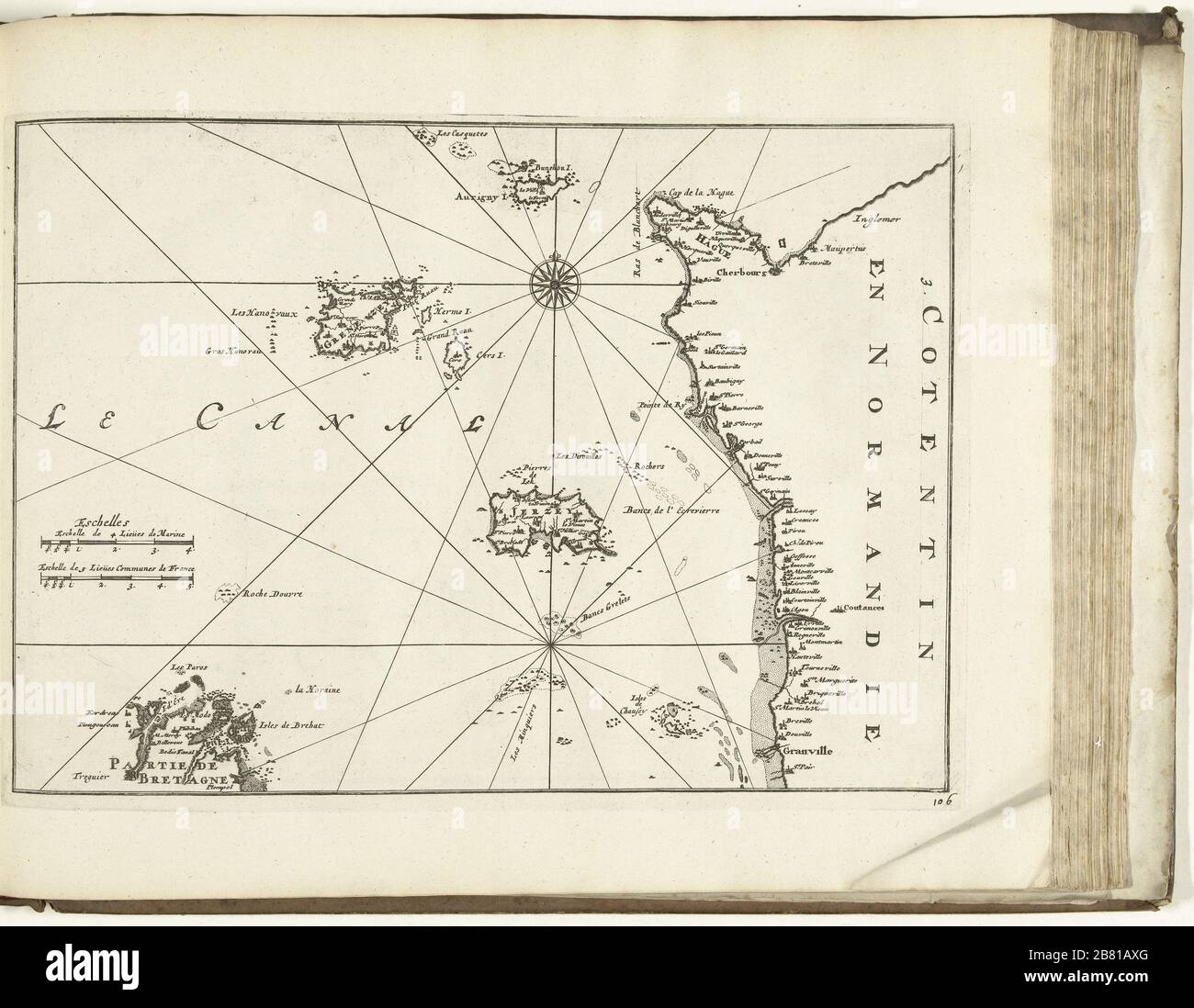 Cherbourg map hi-res stock photography and images - Alamy