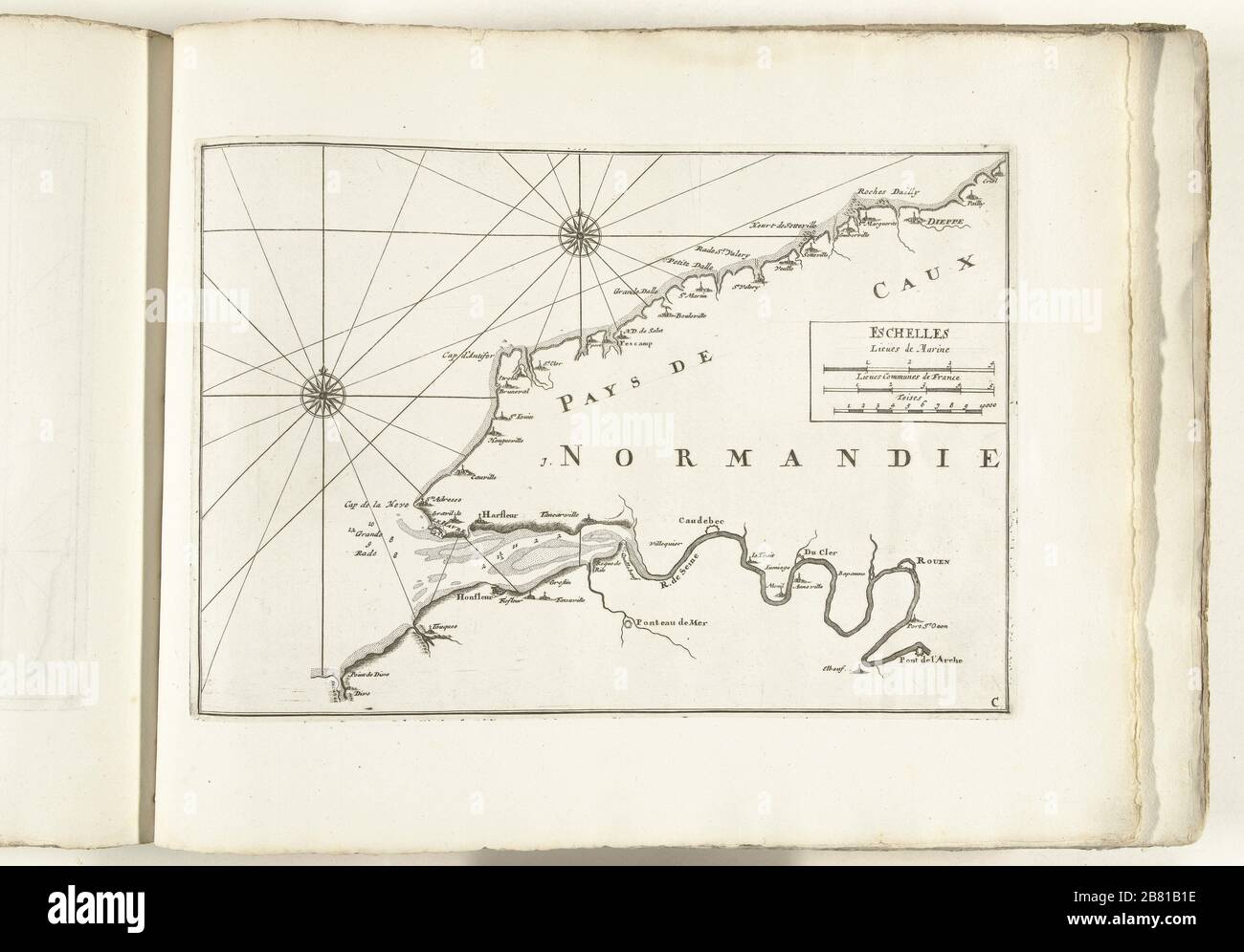 Map of honfleur hi-res stock photography and images - Alamy