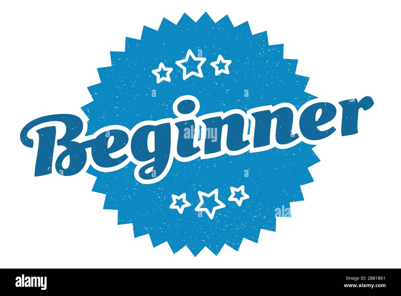 beginner sign. beginner round vintage retro label. beginner Stock ...
