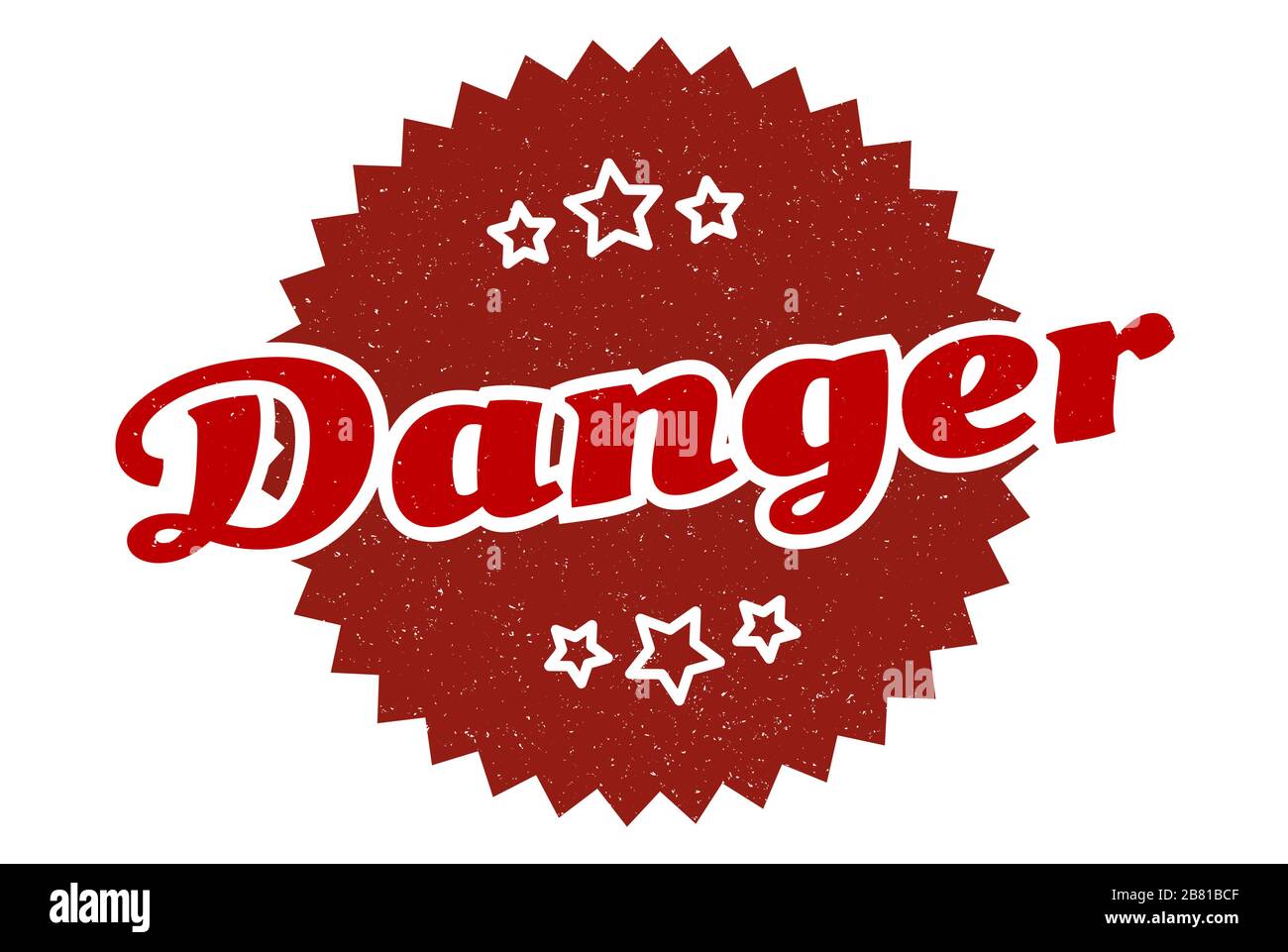 danger sign. danger round vintage retro label. danger Stock Vector ...