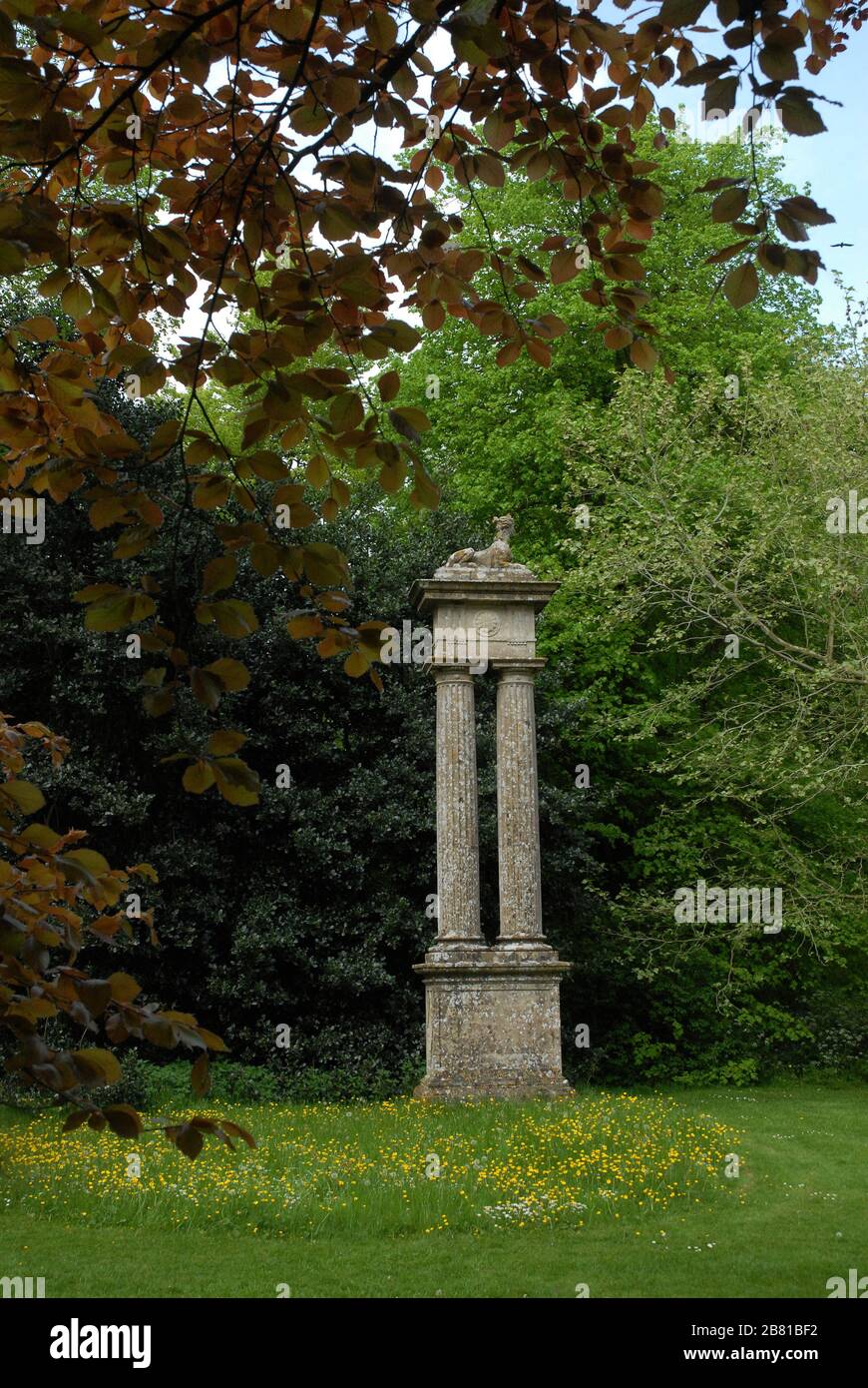 Gardens of the Country house created out of a medieval abbey, former ...