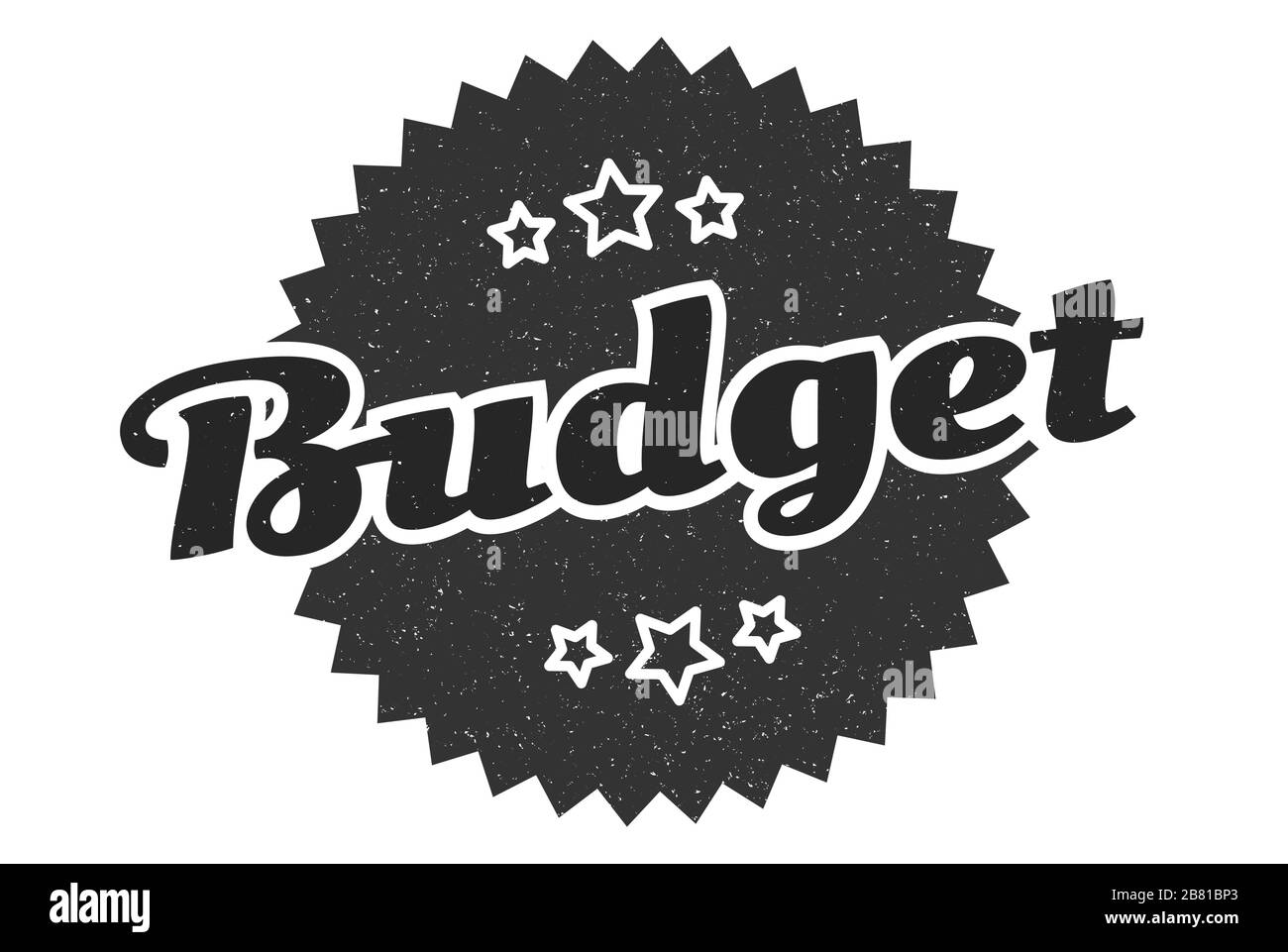 budget sign. budget round vintage retro label. budget Stock Vector ...