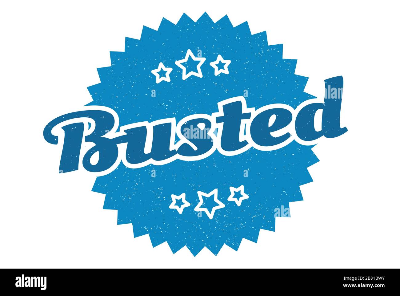 busted sign. busted round vintage retro label. busted Stock Vector ...