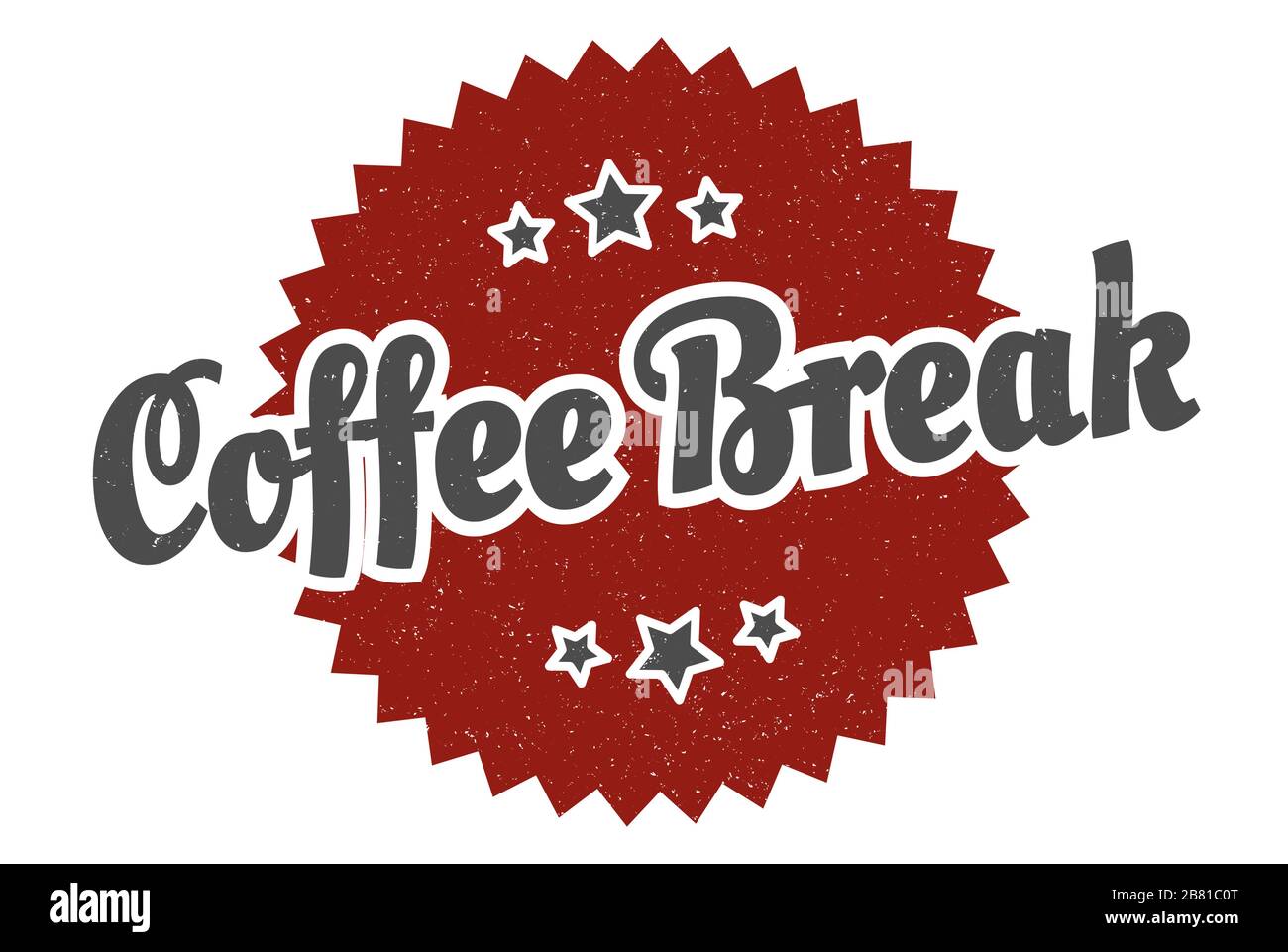 coffee break sign. coffee break round vintage retro label. coffee break ...