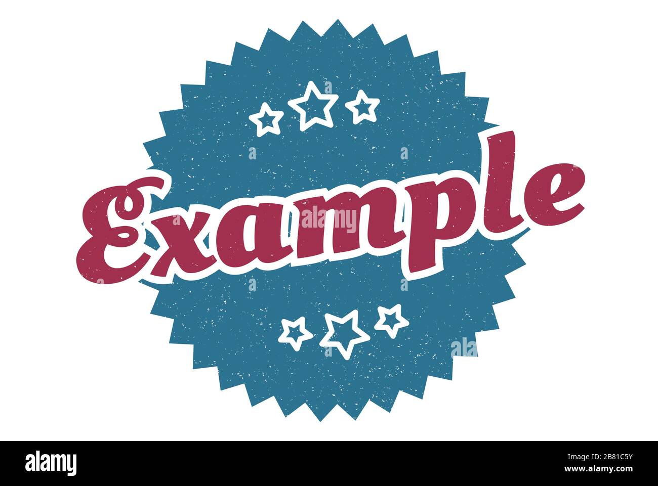 example sign. example round vintage retro label. example Stock Vector ...