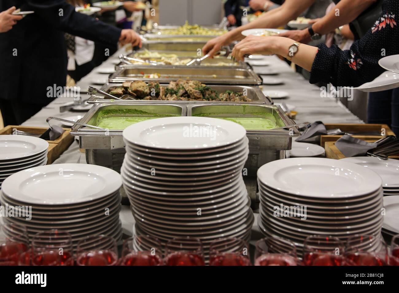 Buffet food. Catering food party at restaurant Stock Photo - Alamy