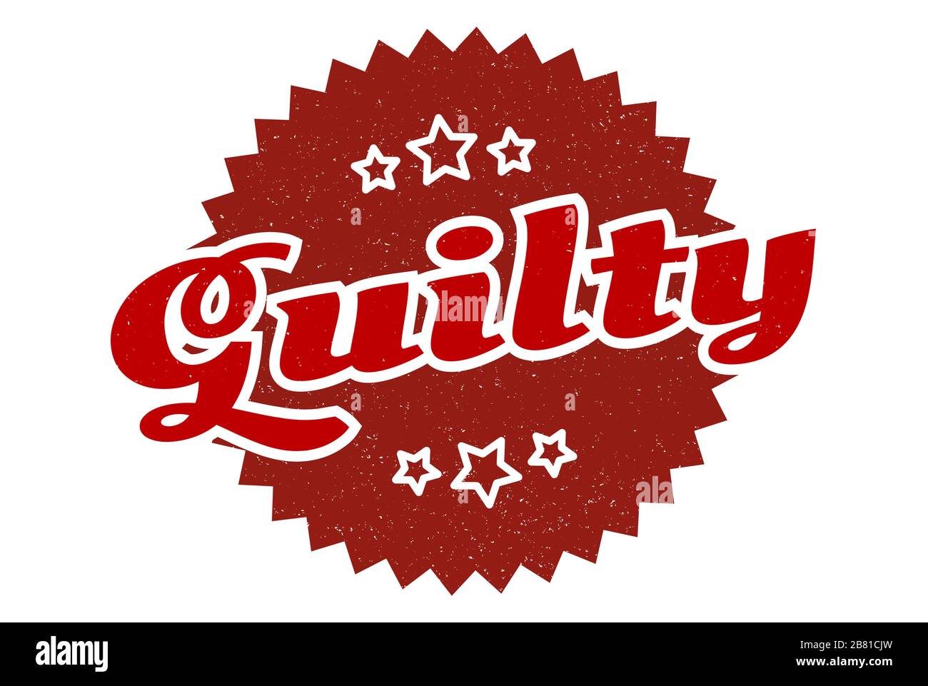 guilty sign. guilty round vintage retro label. guilty Stock Vector ...