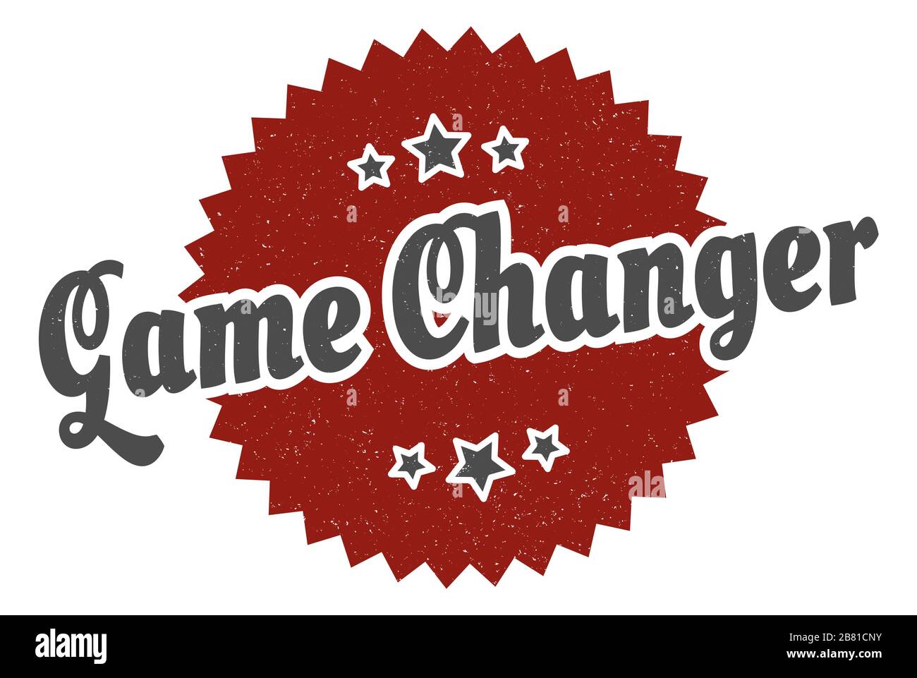game changer sign. game changer round vintage retro label. game changer ...