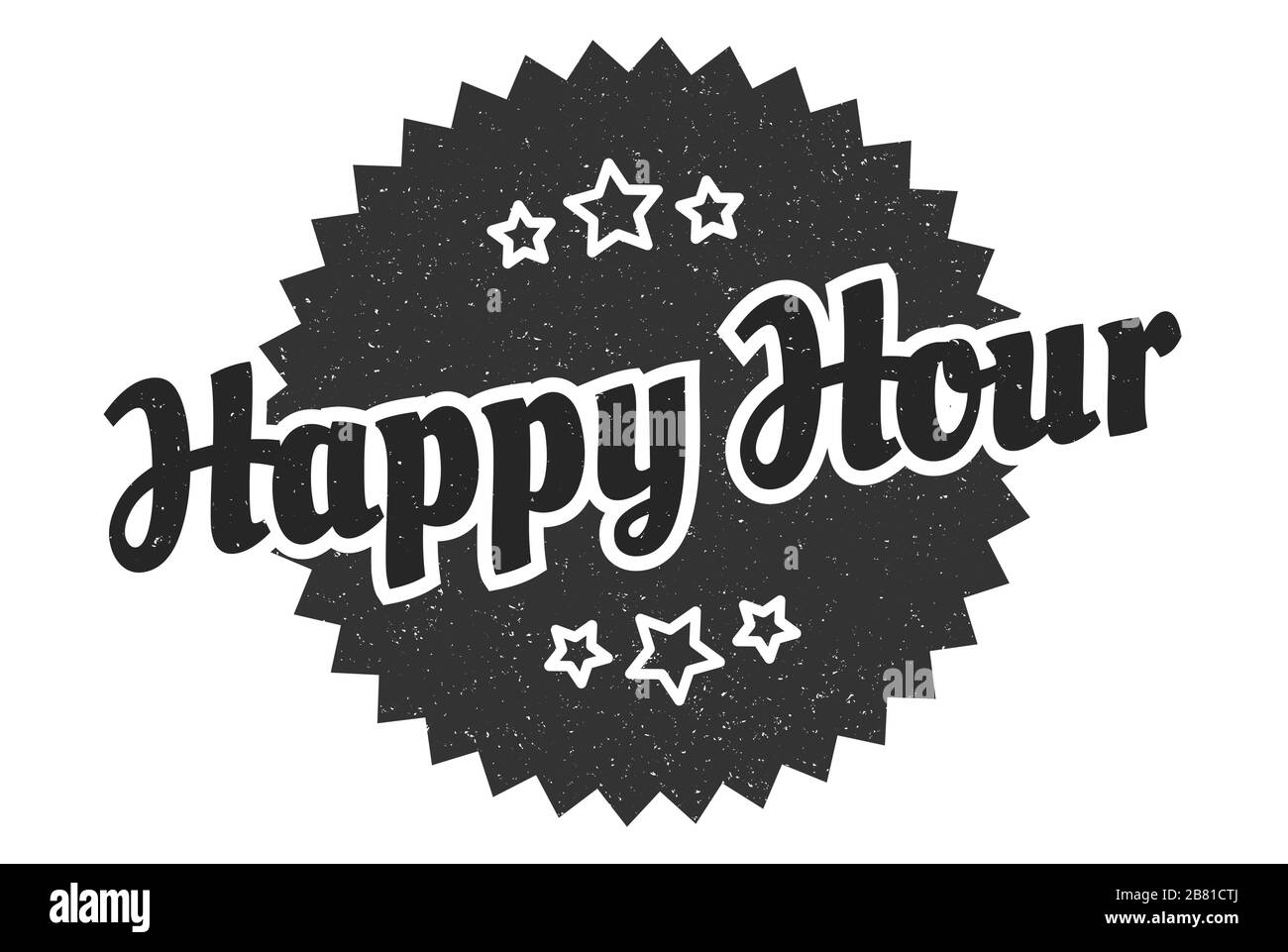 happy hour sign. happy hour round vintage retro label. happy hour Stock ...
