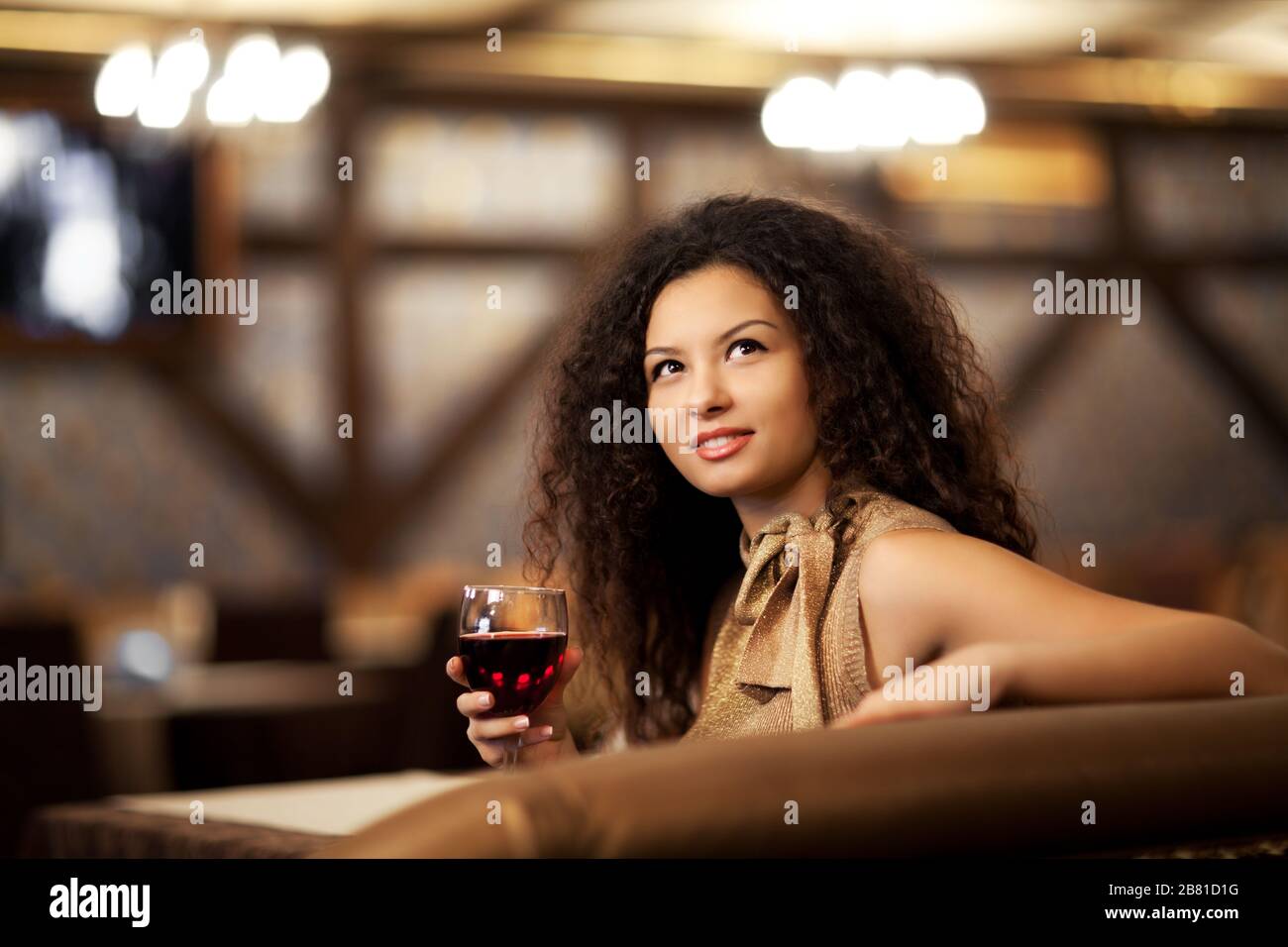 Woman hair voluminous smile hi-res stock photography and images - Alamy