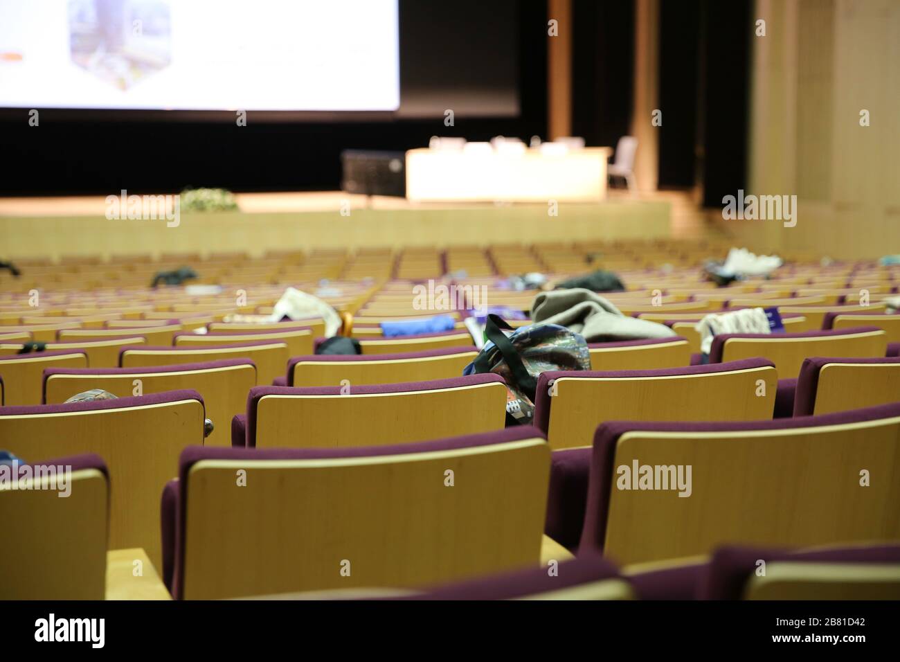 Empty interior of conference hall Stock Photo - Alamy