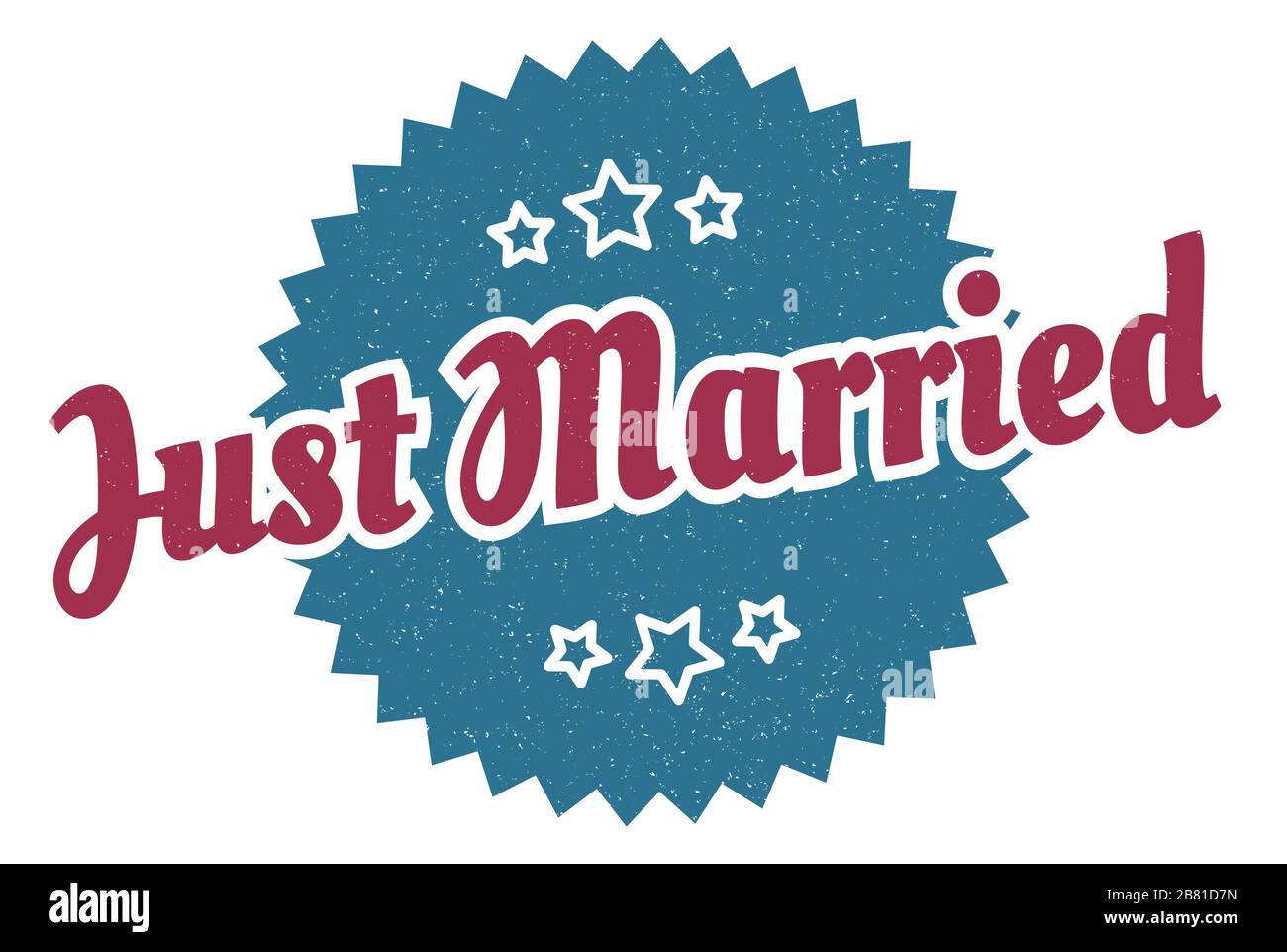 just married sign. just married round vintage retro label. just married ...