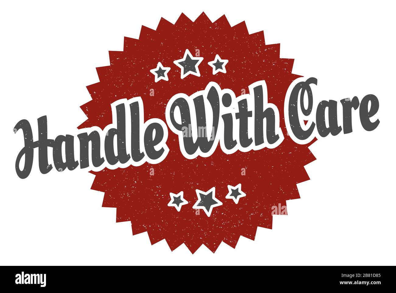 handle with care sign. handle with care round vintage retro label ...