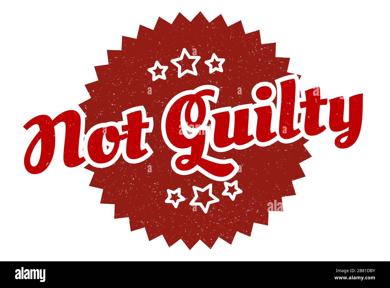 not guilty sign. not guilty round vintage retro label. not guilty Stock ...