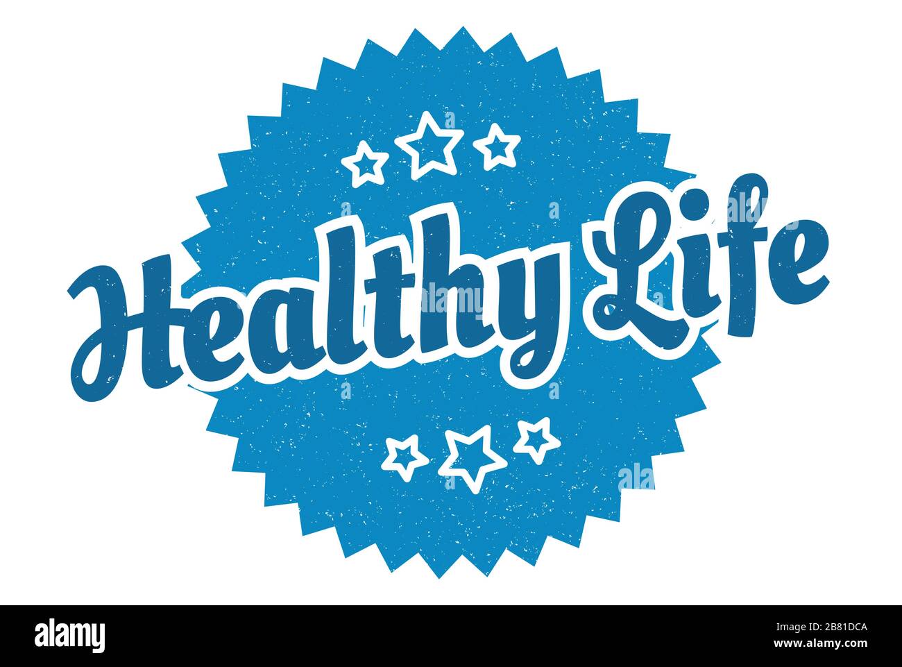 healthy life sign. healthy life round vintage retro label. healthy life ...