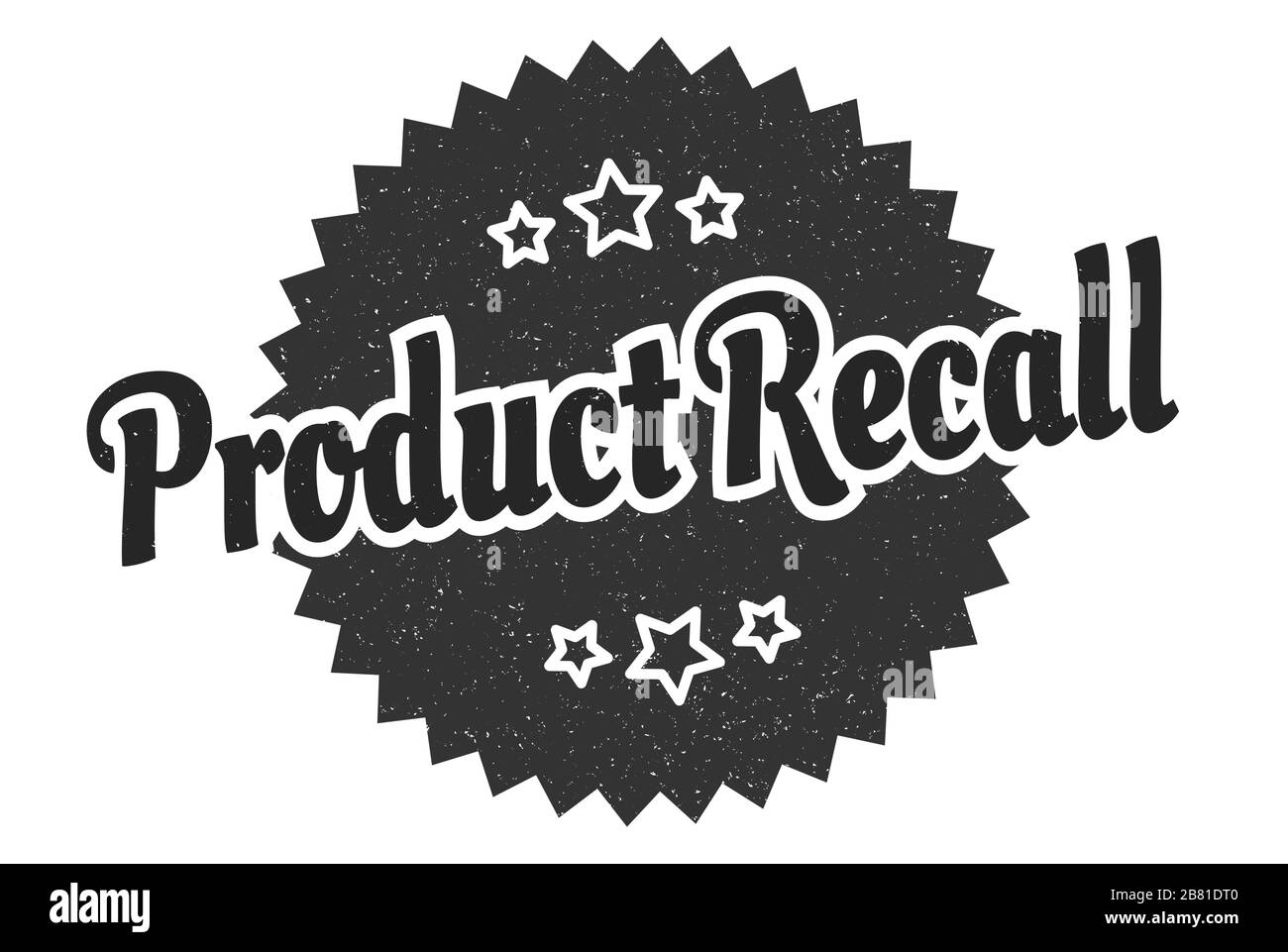 product recall sign. product recall round vintage retro label. product ...