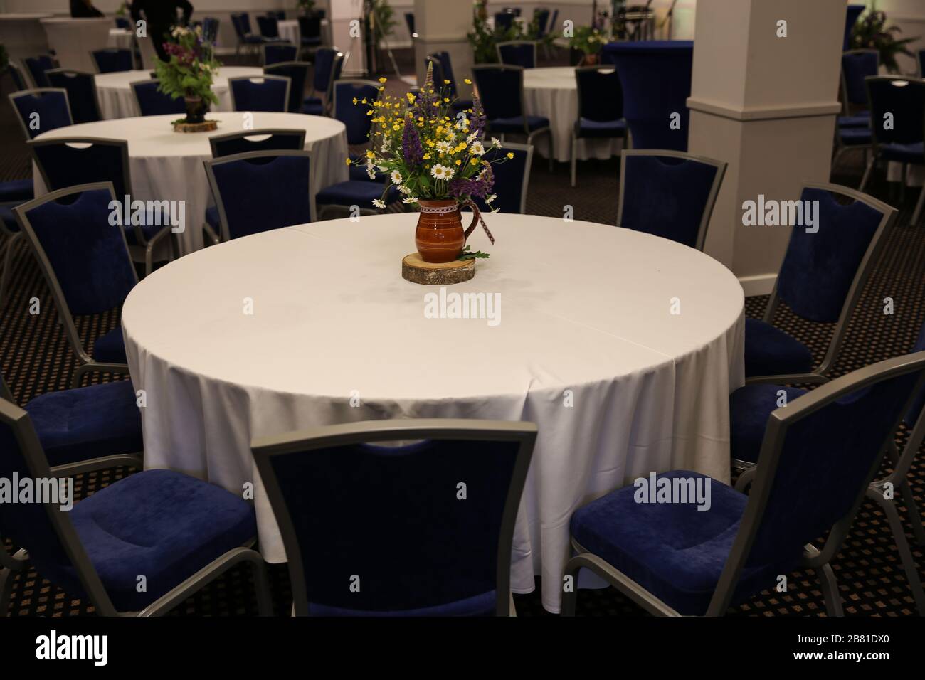 Table set for wedding or another catered event dinner Stock Photo - Alamy