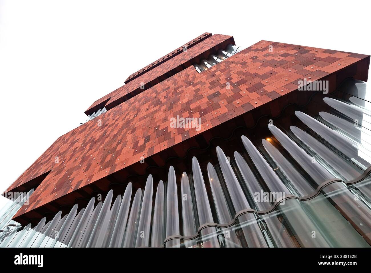 MAS, the Museum aan de Stroom, a museum in the Flemish port city of ...