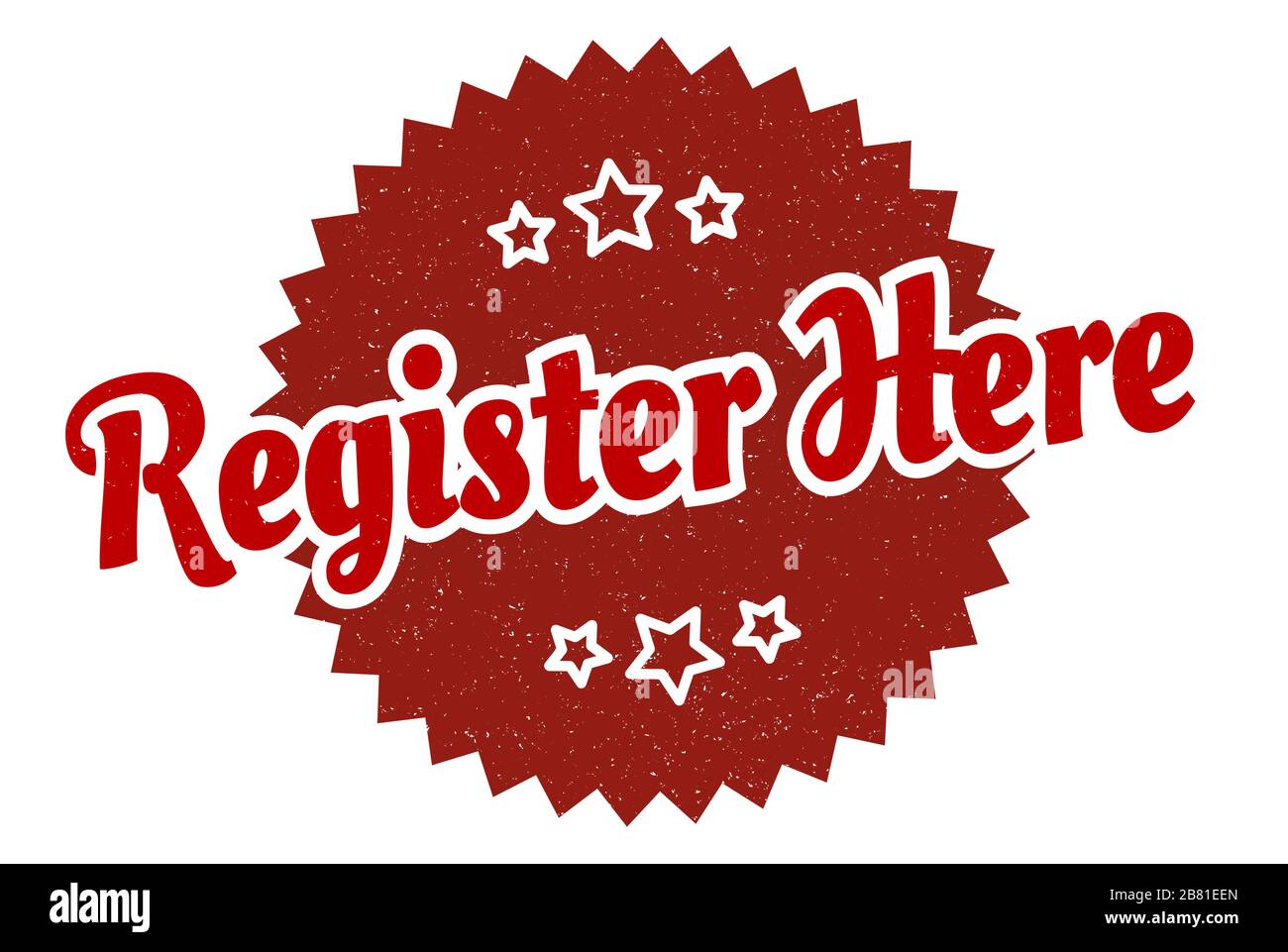 register here sign. register here round vintage retro label. register ...