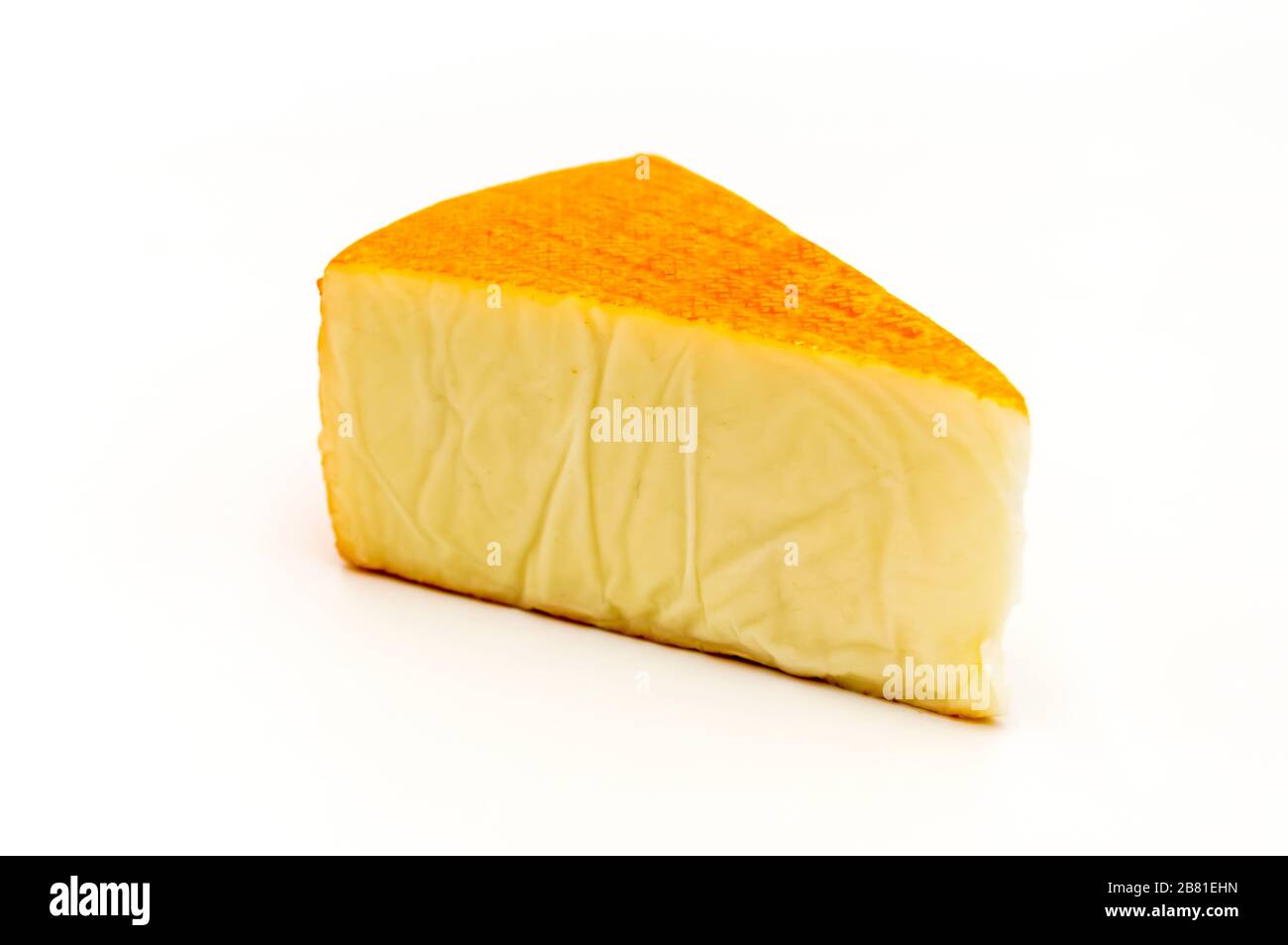 Cheese triangle isolated on white background Stock Photo - Alamy