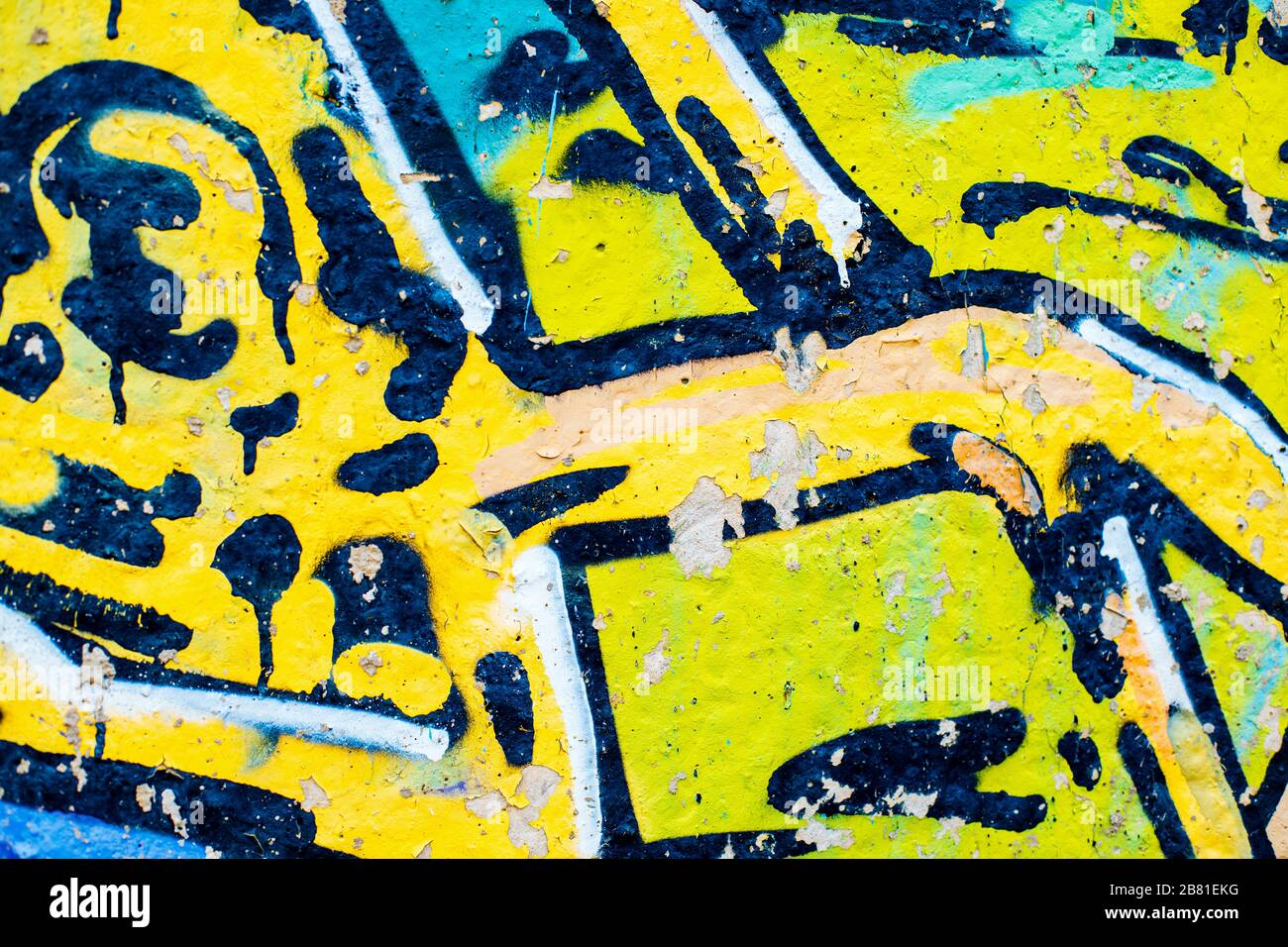 Closeup of colorful urban wall texture. Modern pattern for wallpaper ...