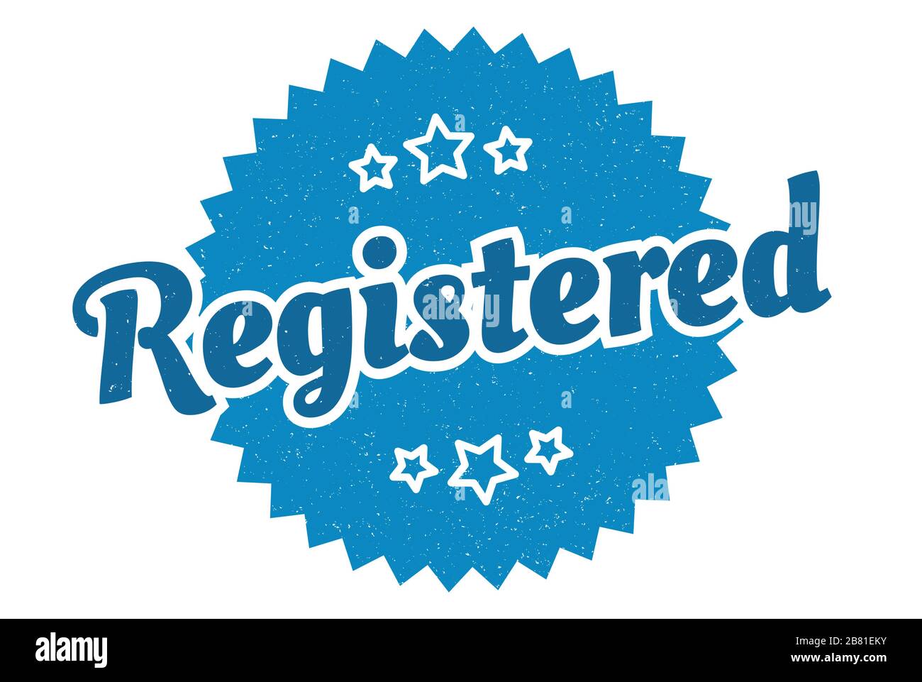 Registered blue round grunge stamp hi-res stock photography and images ...