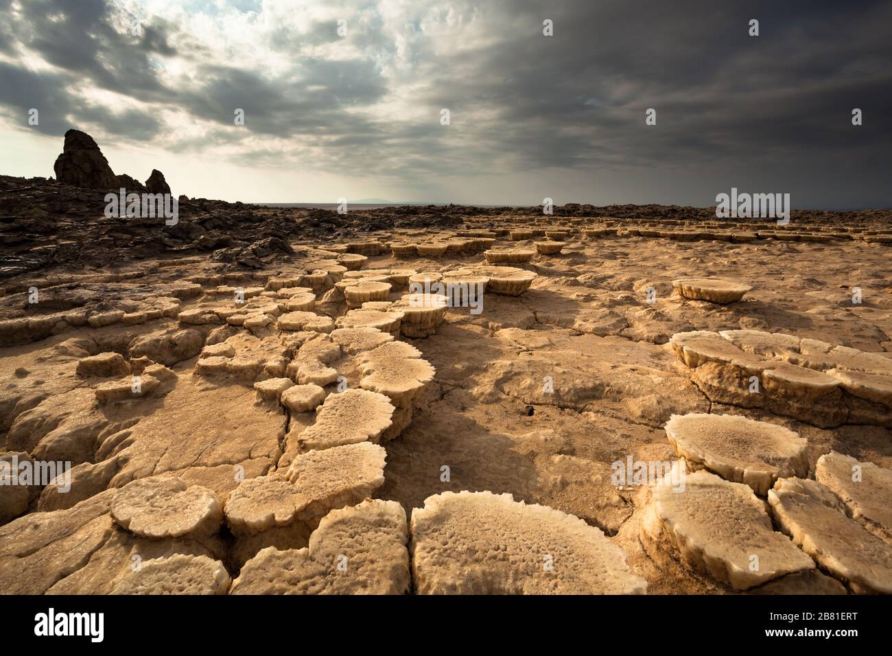 Dry desert landscape in Danakil region on the north of Ethiopia Stock ...