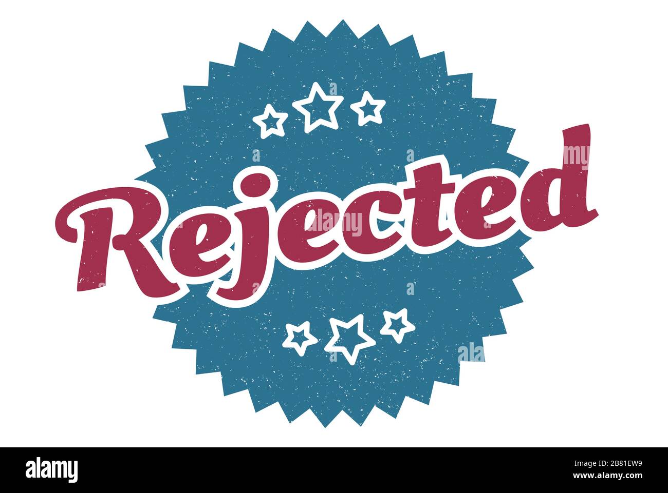 rejected sign. rejected round vintage retro label. rejected Stock ...