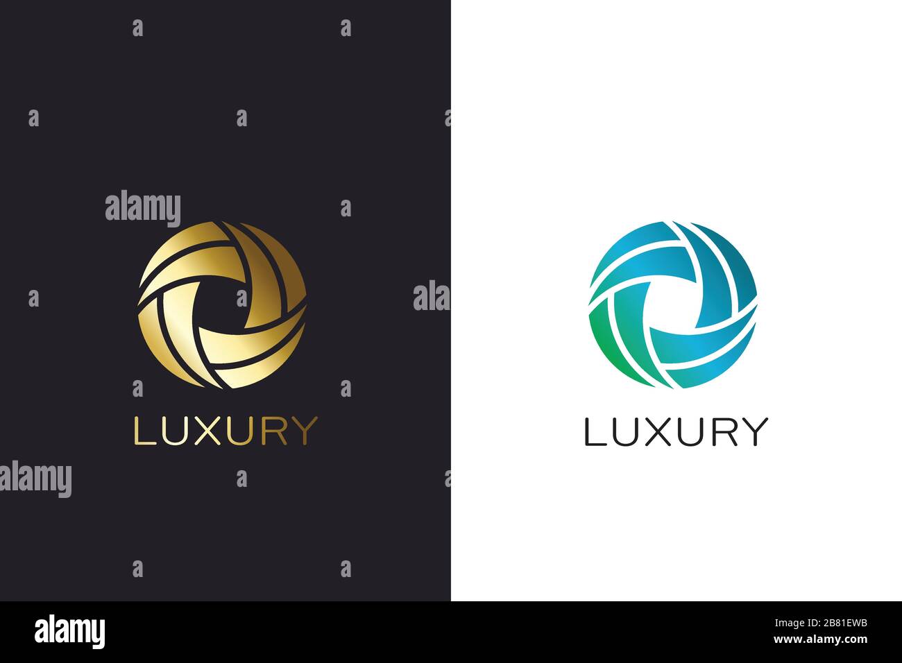 Golden circle abstract logo vector design. Gold colored Stock Vector ...